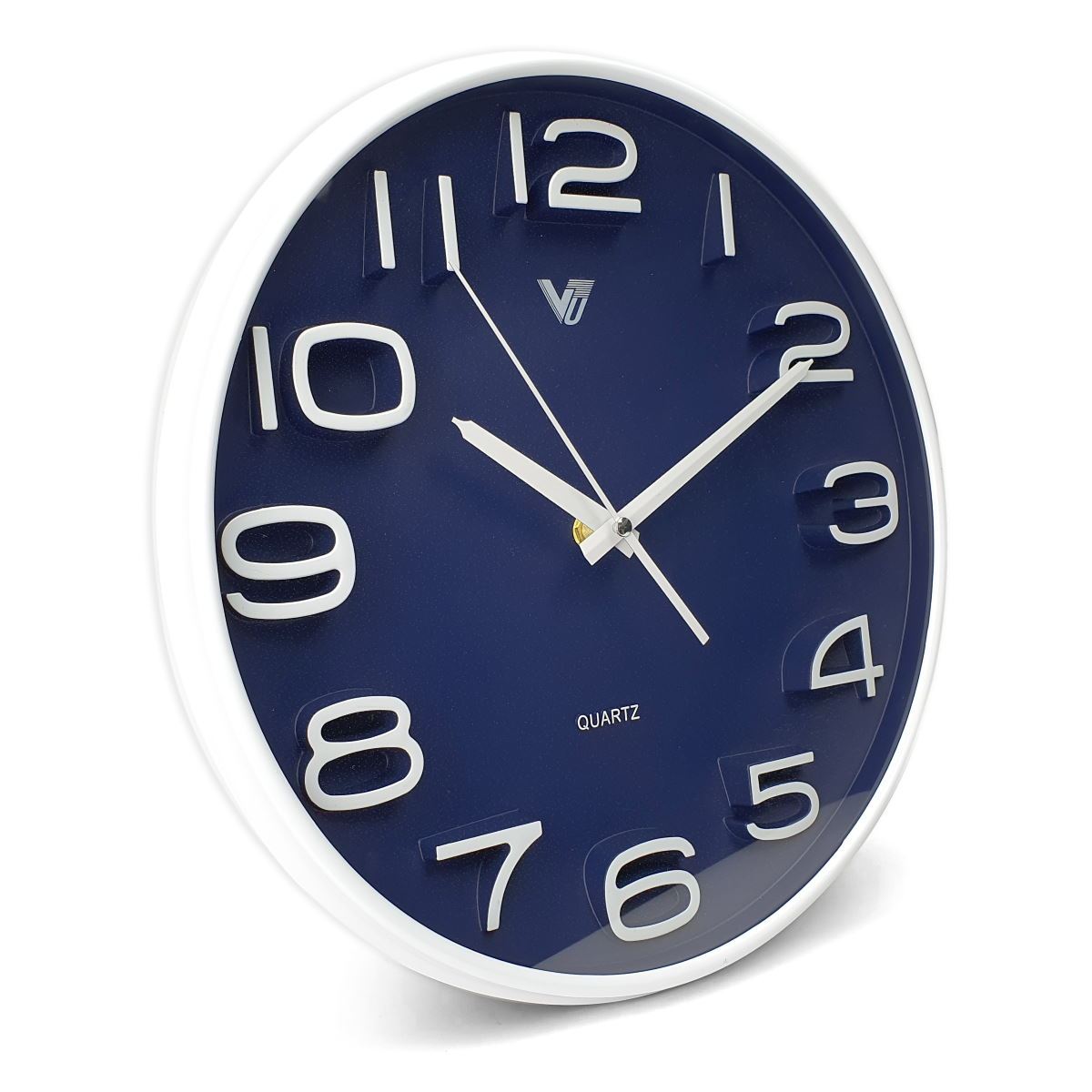 Buy Adelyn 3D Number Wall Clock Blue 33cm Online – Oh Clocks