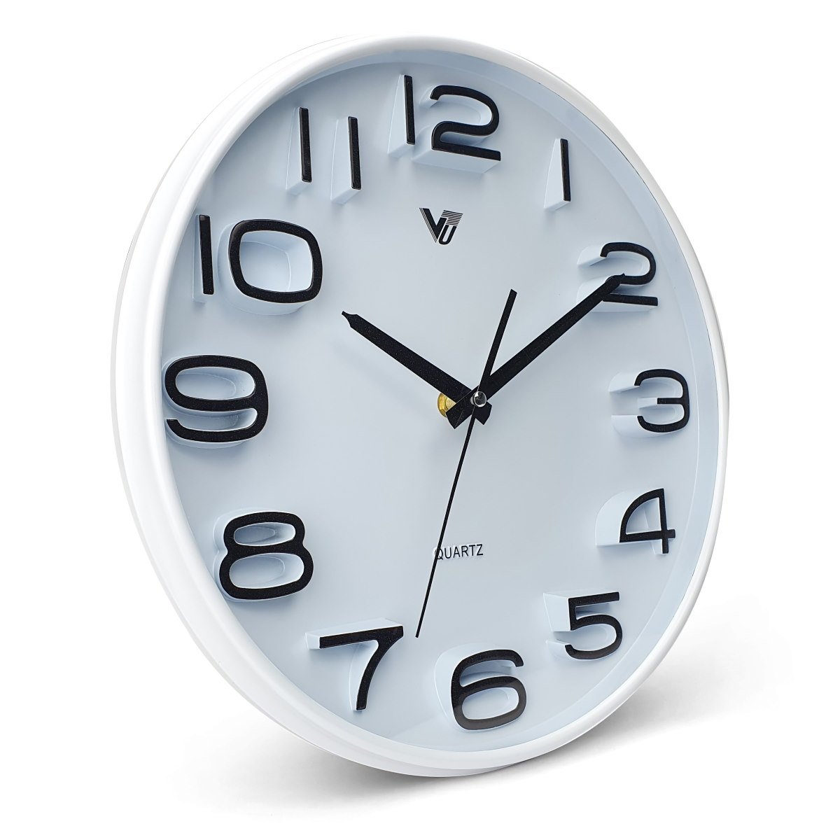 Buy Adelyn 3D Number Wall Clock White 33cm Online – Oh Clocks