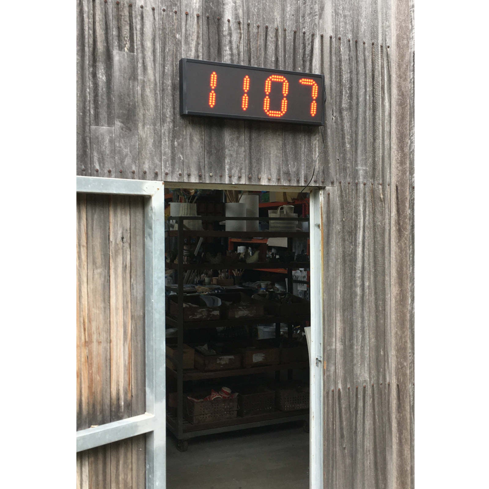 Jadco Jumbo Mains Powered Red LED with Remote Outdoor Wall Clock – Oh Clocks