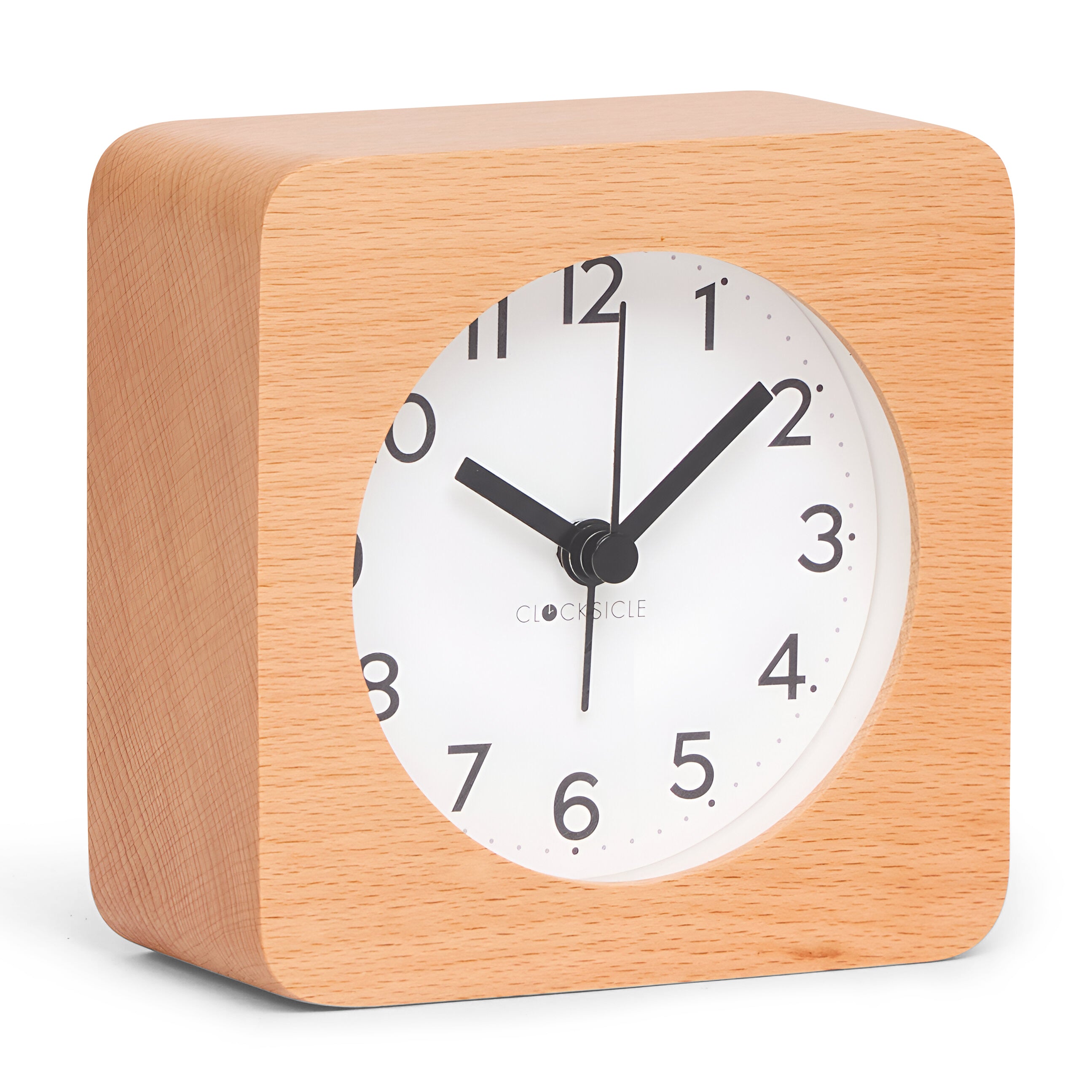 Buy Clocksicle Silent Wood Alarm Clock Black 10cm Online – Oh Clocks