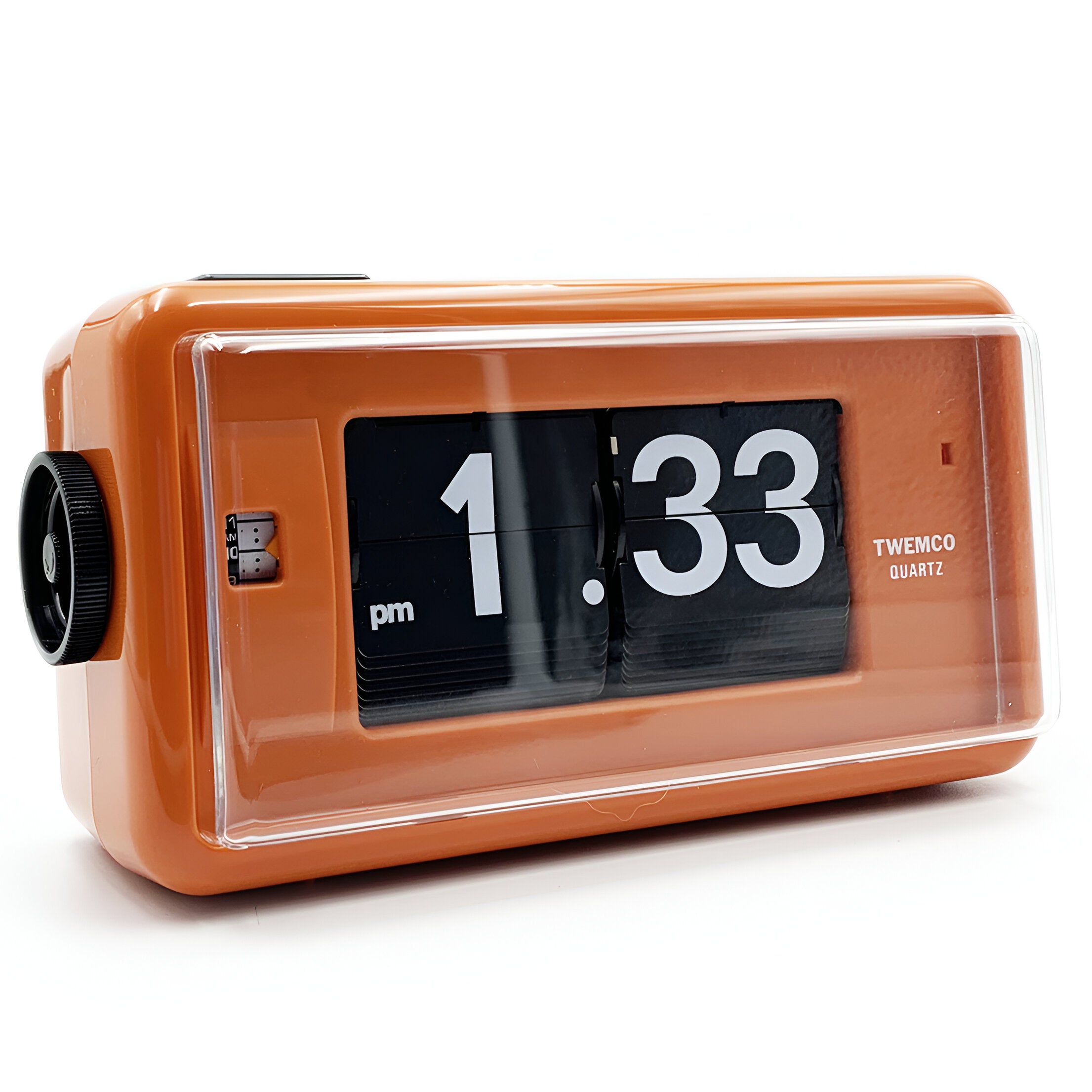 Jadco Flip Card Rotating Dial Alarm Desk Clock Orange – Oh Clocks