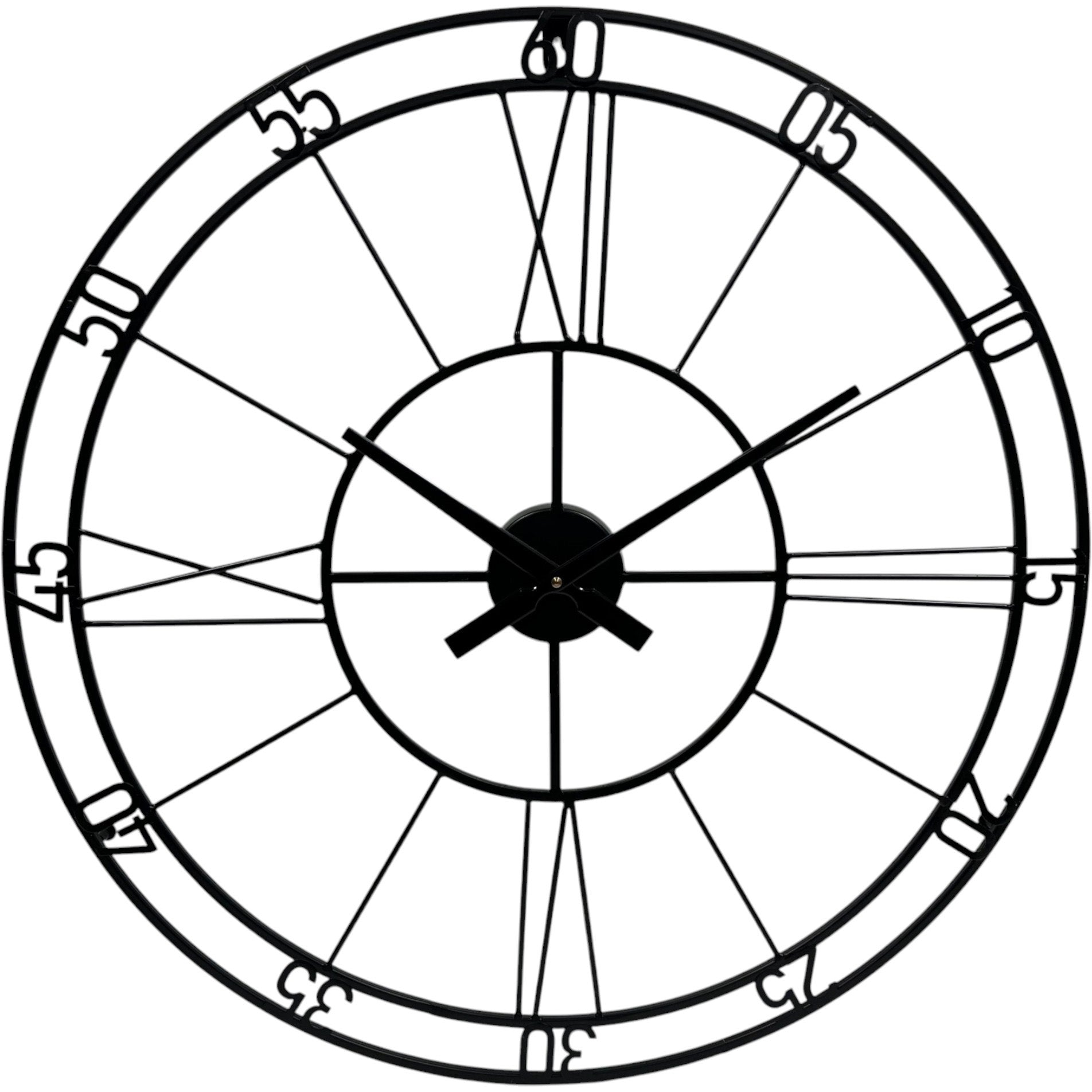 Buy Bentham Roman Metal Skeleton Wall Clock 60cm Online – Oh Clocks