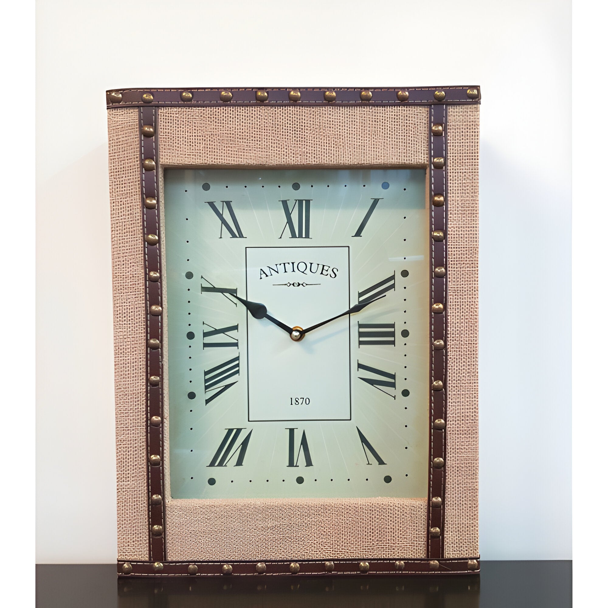 Buy Burnley Fabric and Stud Mantel Clock 41cm Online – Oh Clocks
