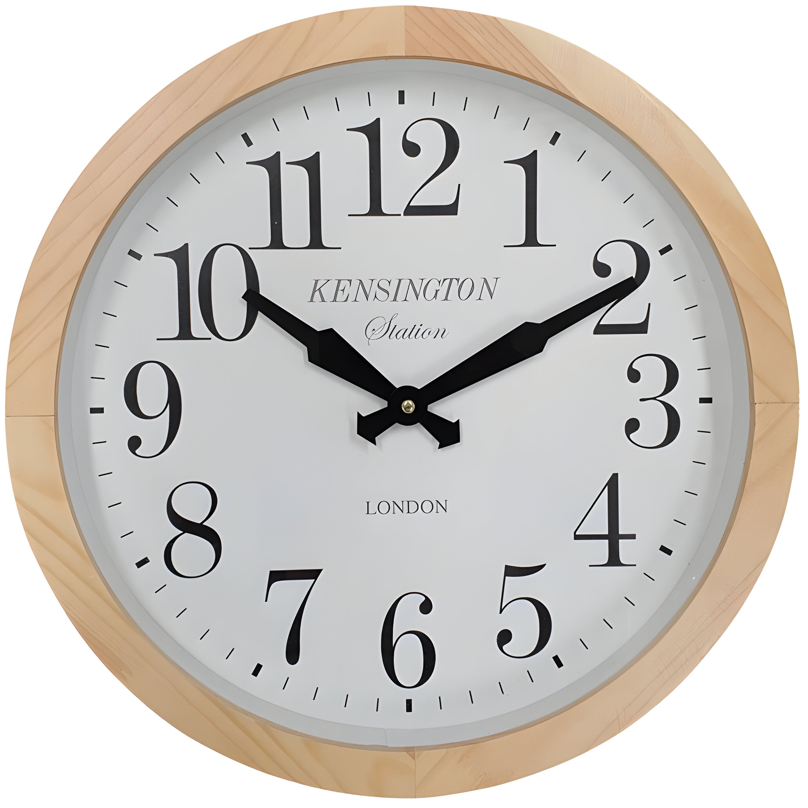 Buy Kensington Station Thick Wooden Rim Wall Clock 40cm Online – Oh Clocks
