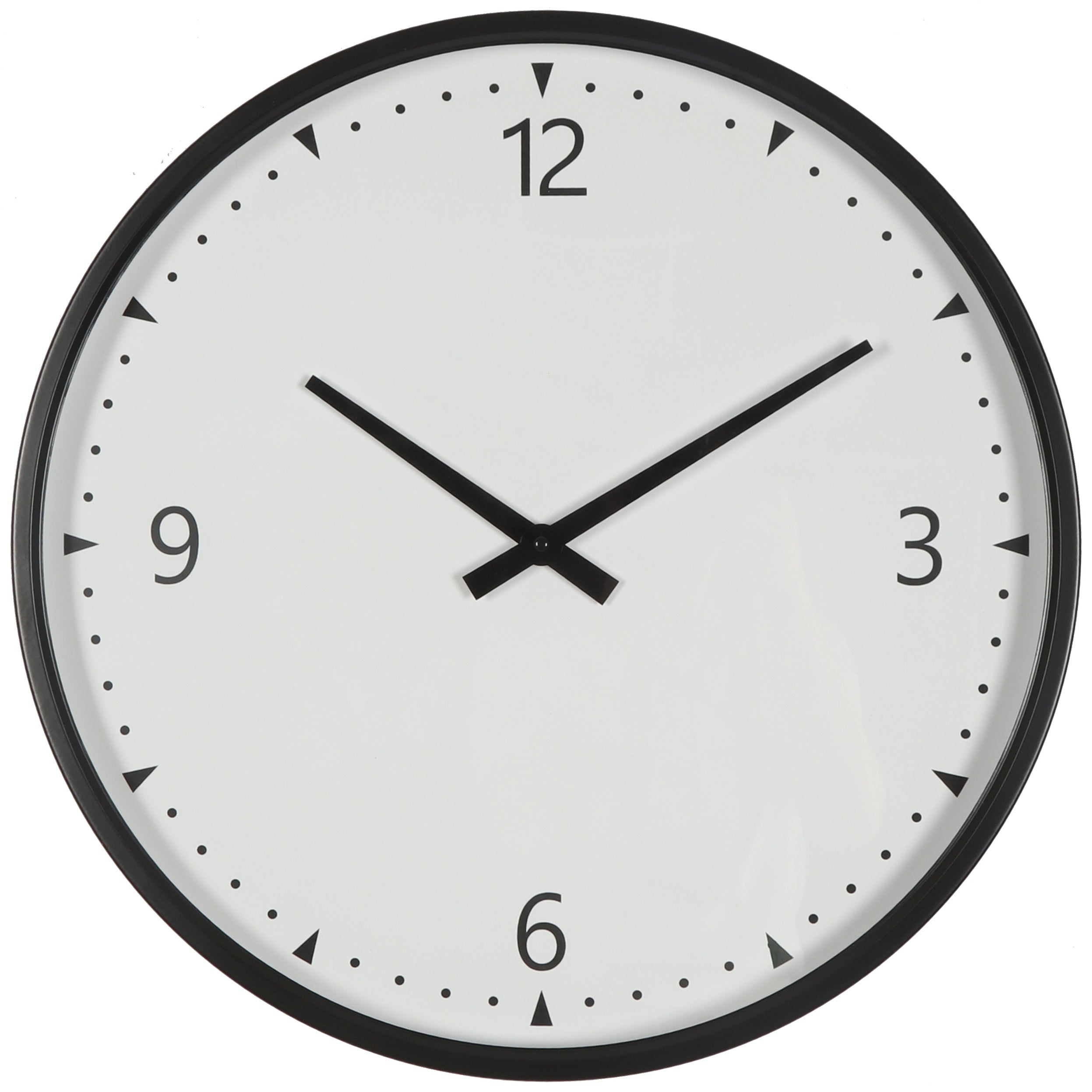 Buy Sleek Simplicity Black and White Metal Wall Clock 50cm Online – Oh ...