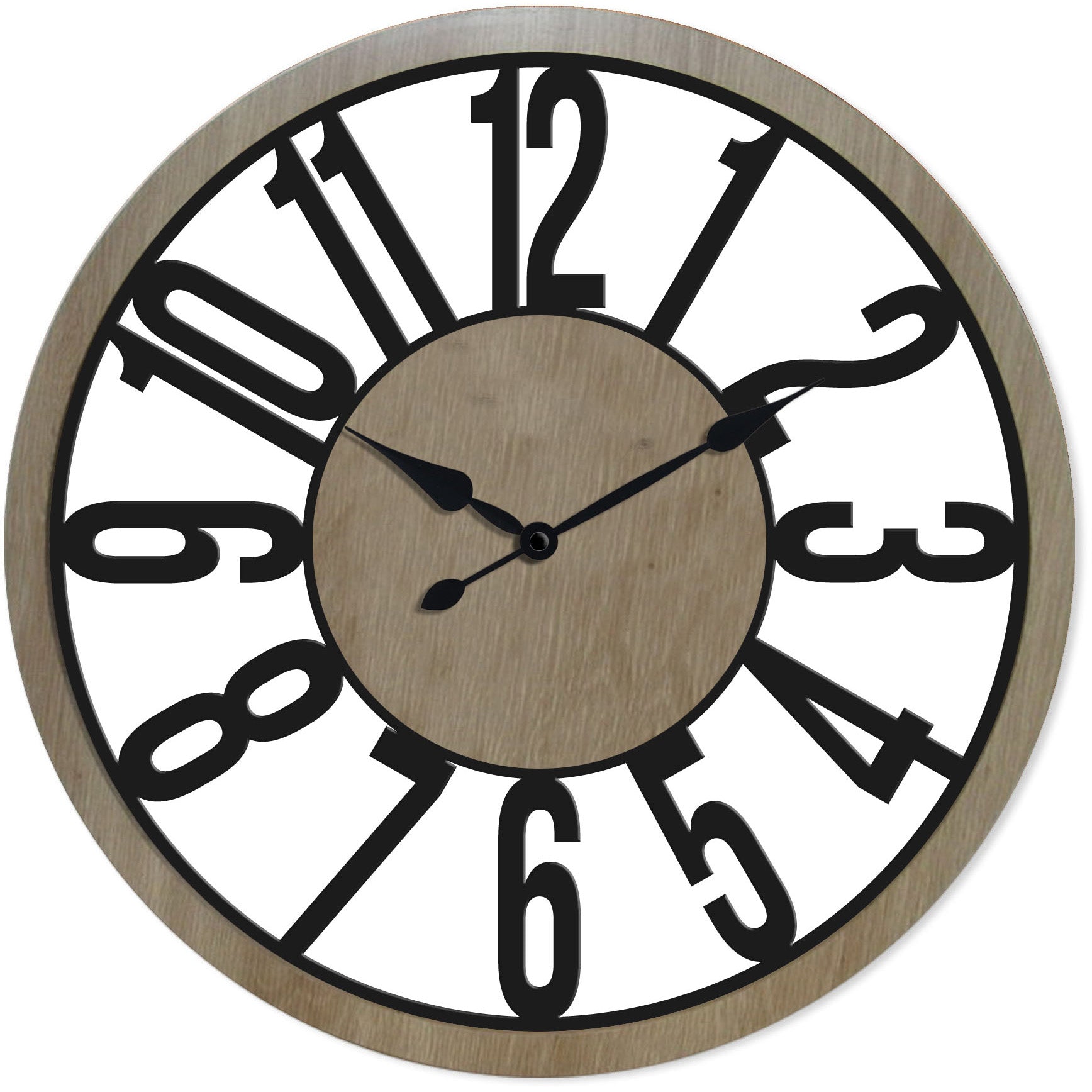 Buy Woodland Floating Numbers Wall Clock 60cm Online – Oh Clocks