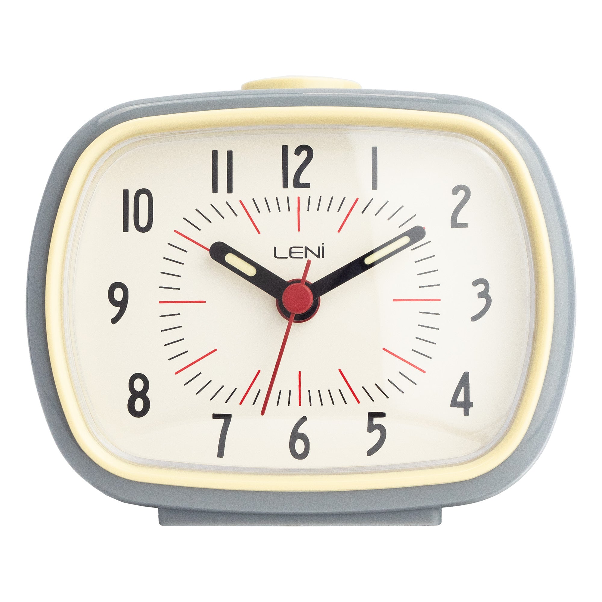 Buy Leni Retro Alarm Clock Slate Grey 11cm Online – Oh Clocks