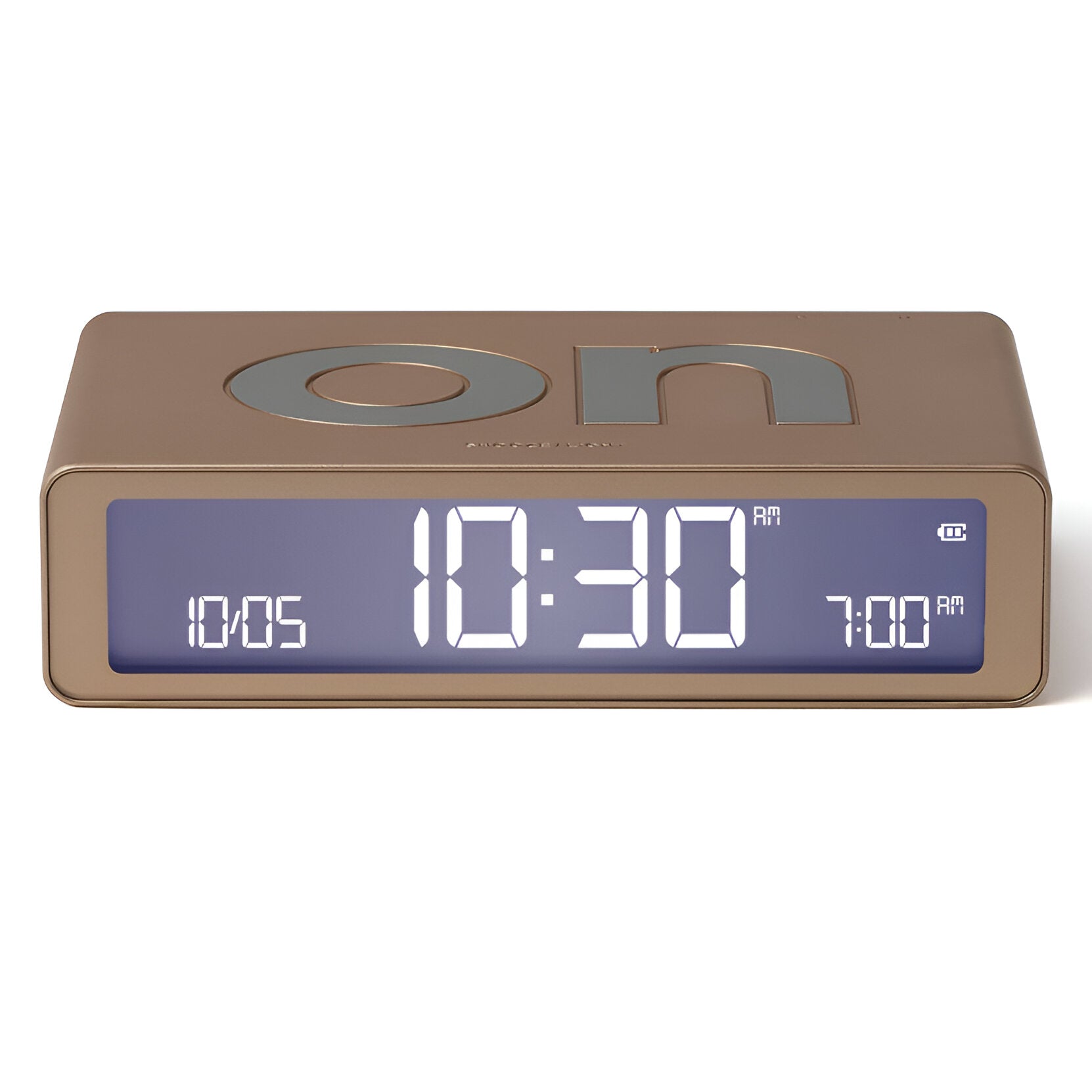 Lexon Flip Classic Reversible Digital LCD Alarm Clock Gold – Oh Clocks