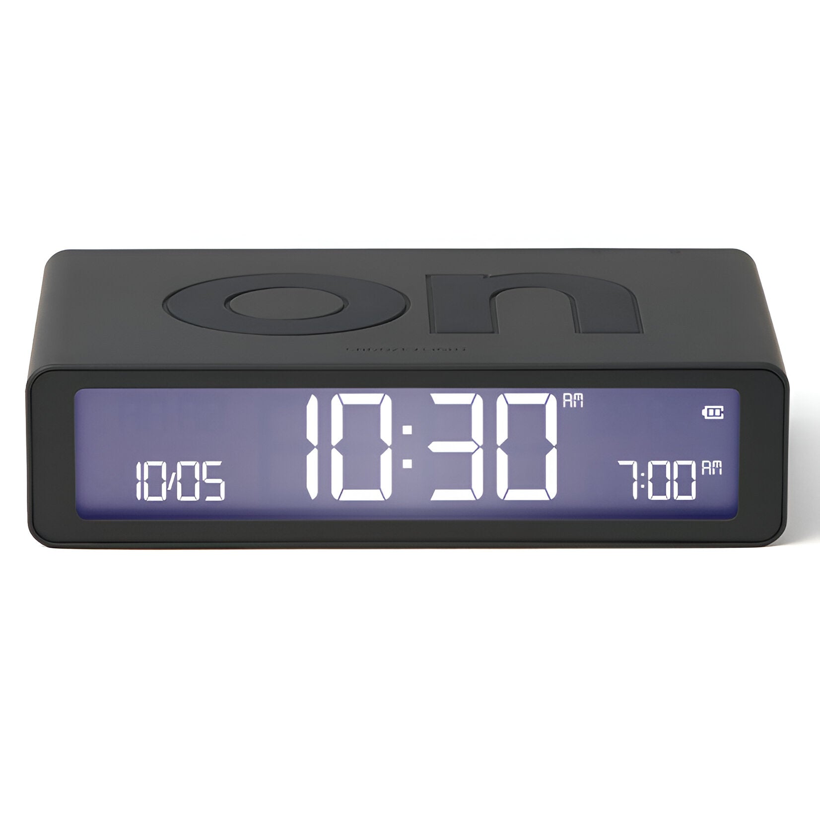 Lexon Flip Classic Reversible Digital LCD Alarm Clock Grey – Oh Clocks
