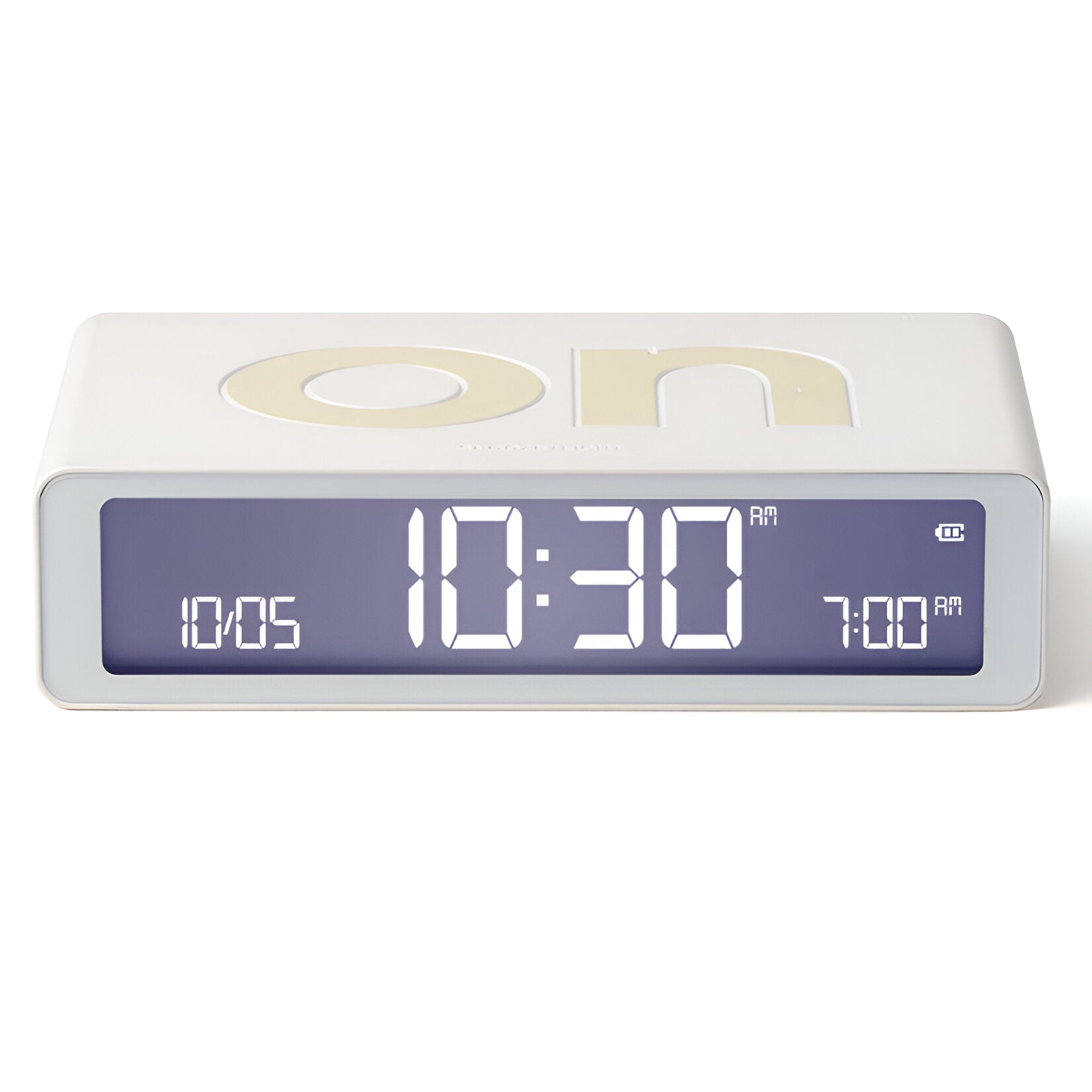 Lexon Flip Classic Reversible Digital LCD Alarm Clock White – Oh Clocks