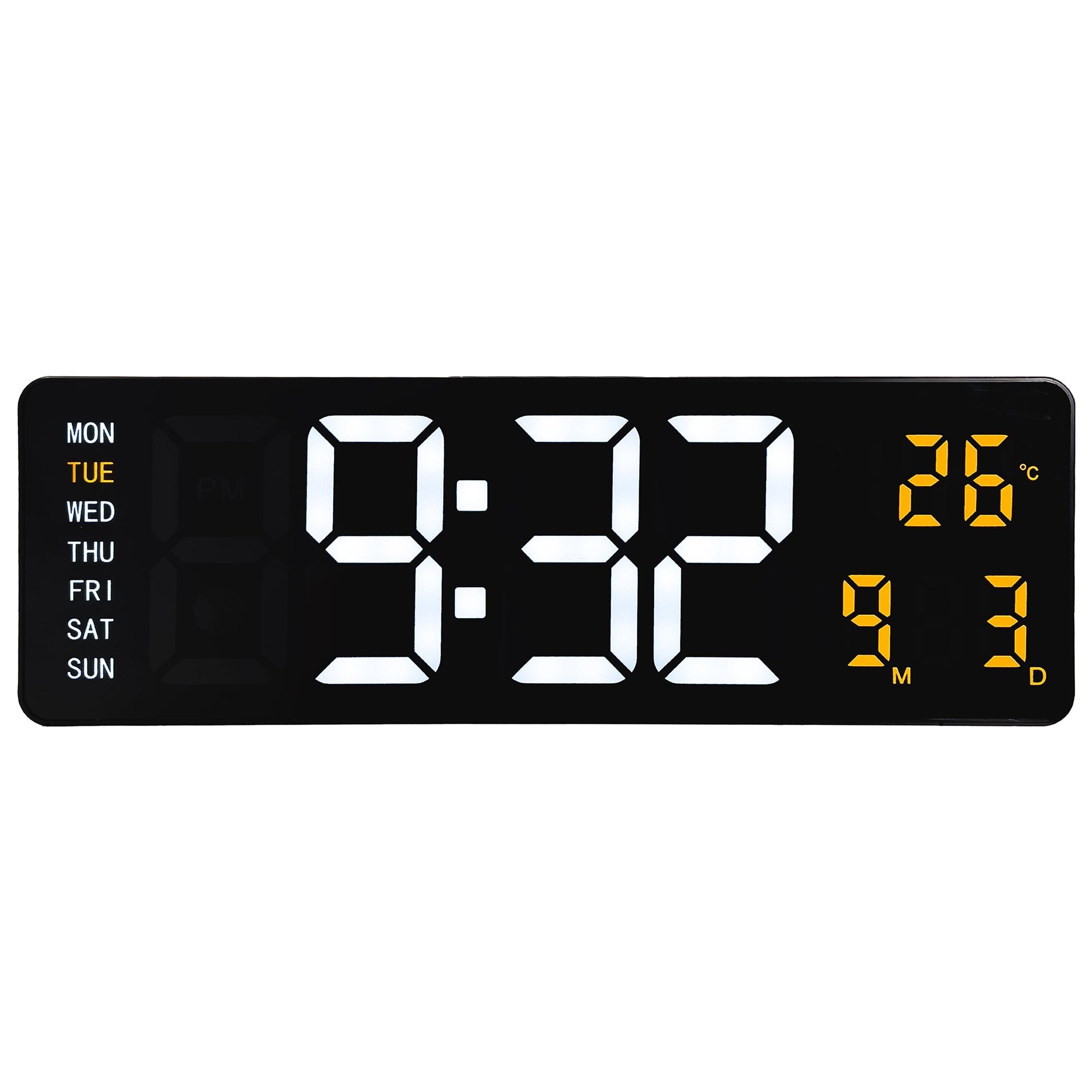 NeXtime Super Digi USB Powered Digital Wall & Desk Clock Black – Oh Clocks