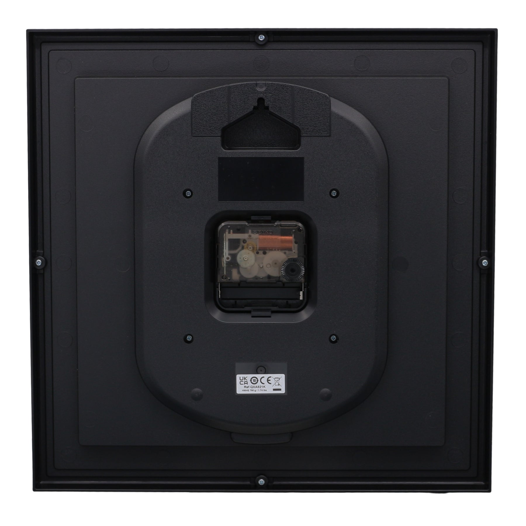 Buy Seiko Clark Square Wall Clock Black 30cm Online – Oh Clocks