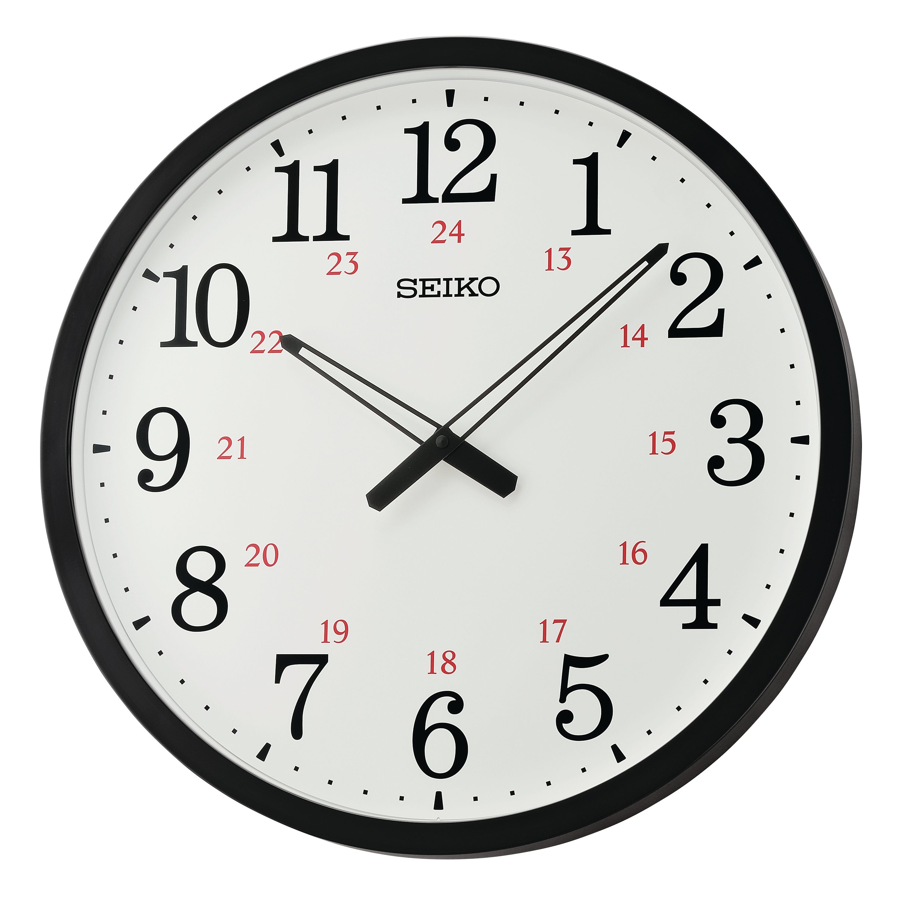 Seiko Jira Classic 24 Hour Analog Wall Clock Black 51cm Online – Oh Clocks