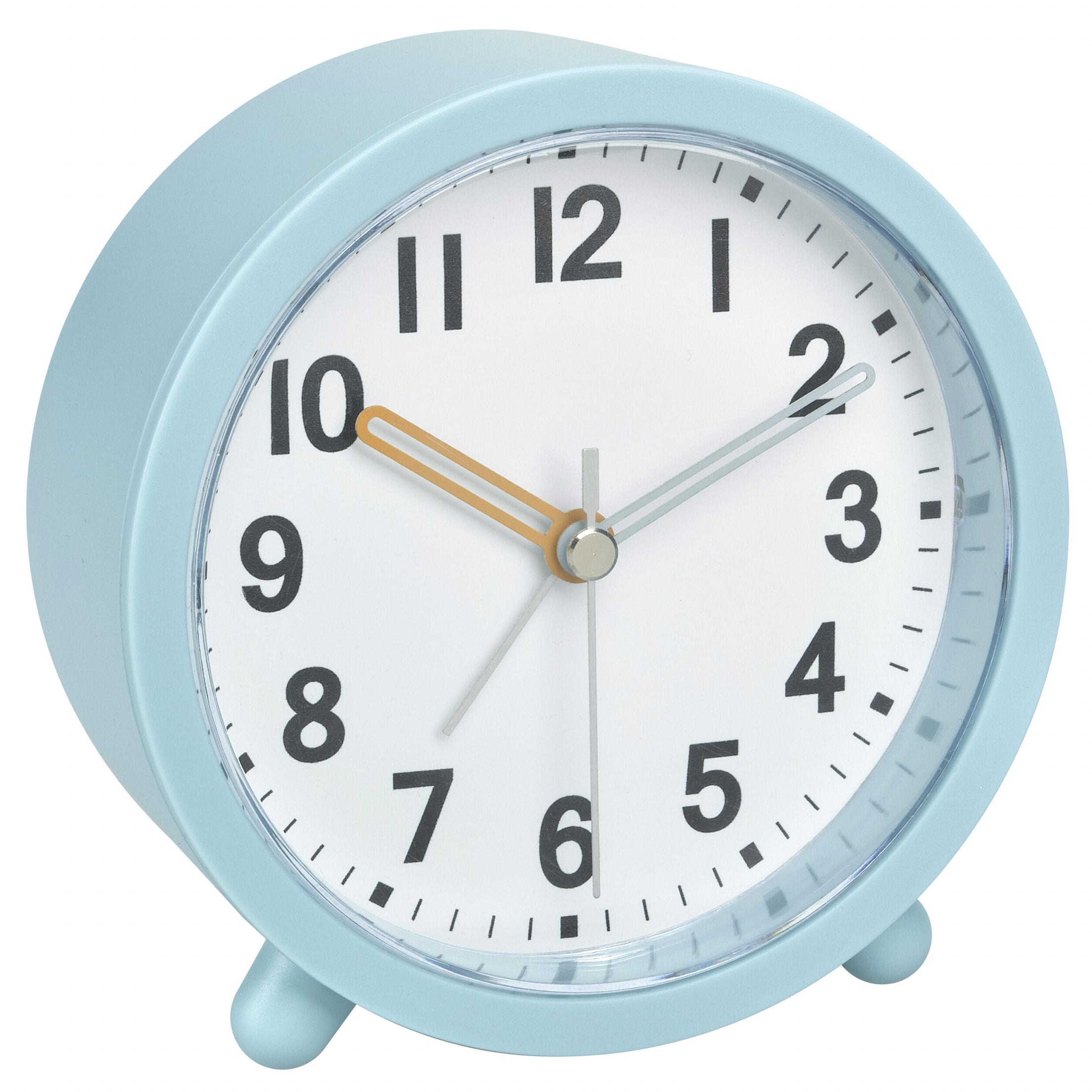 Buy TFA Asher Analog Round Modern Alarm Clock Light Blue 11cm – Oh Clocks