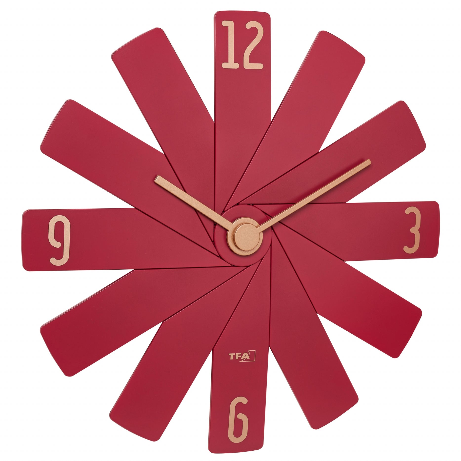 Buy TFA Clock In The Box Plug In Designer Wall Clock Red 40cm – Oh Clocks