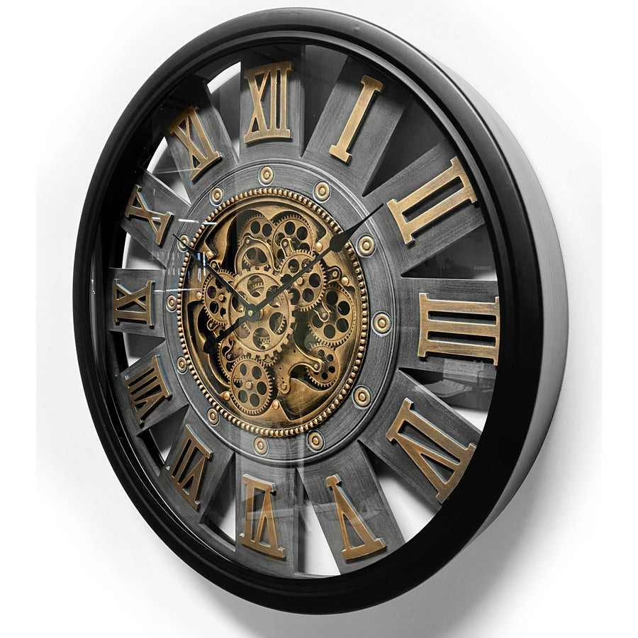Buy Themis Metal Moving Gears Wall Clock 72cm Online – Oh Clocks