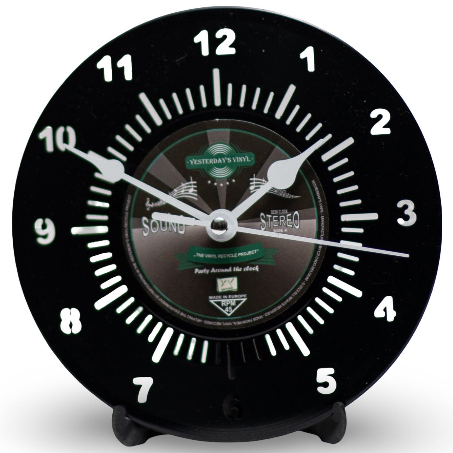 Buy Yesterday's Vinyl Black Desk Clock 18cm Online – Oh Clocks