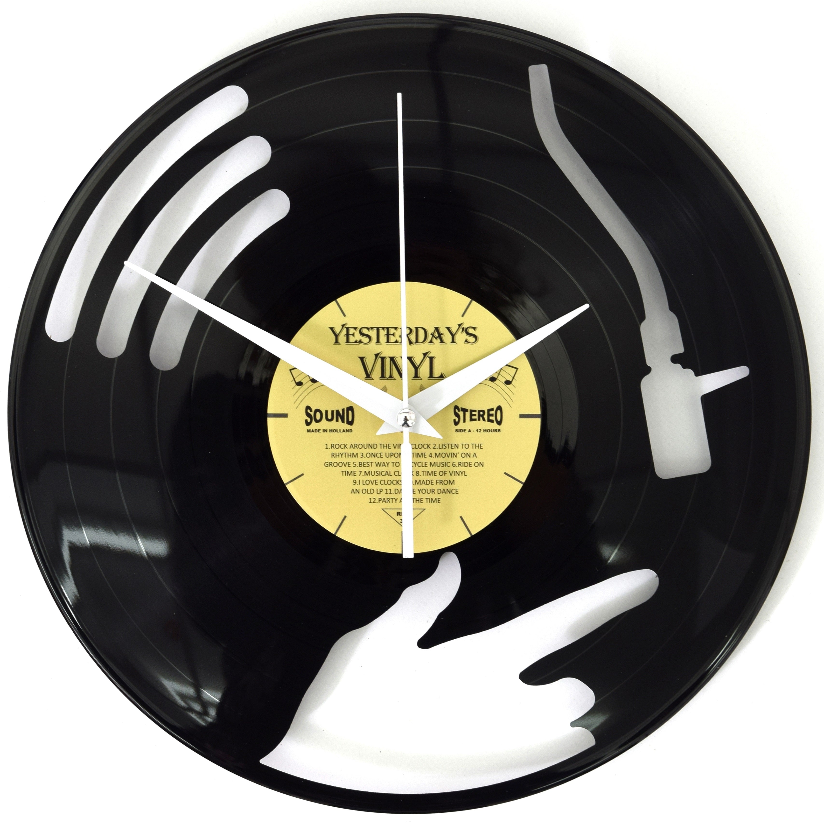 Buy Yesterday's Vinyl Disk Jockey Wall Clock 30cm Online – Oh Clocks