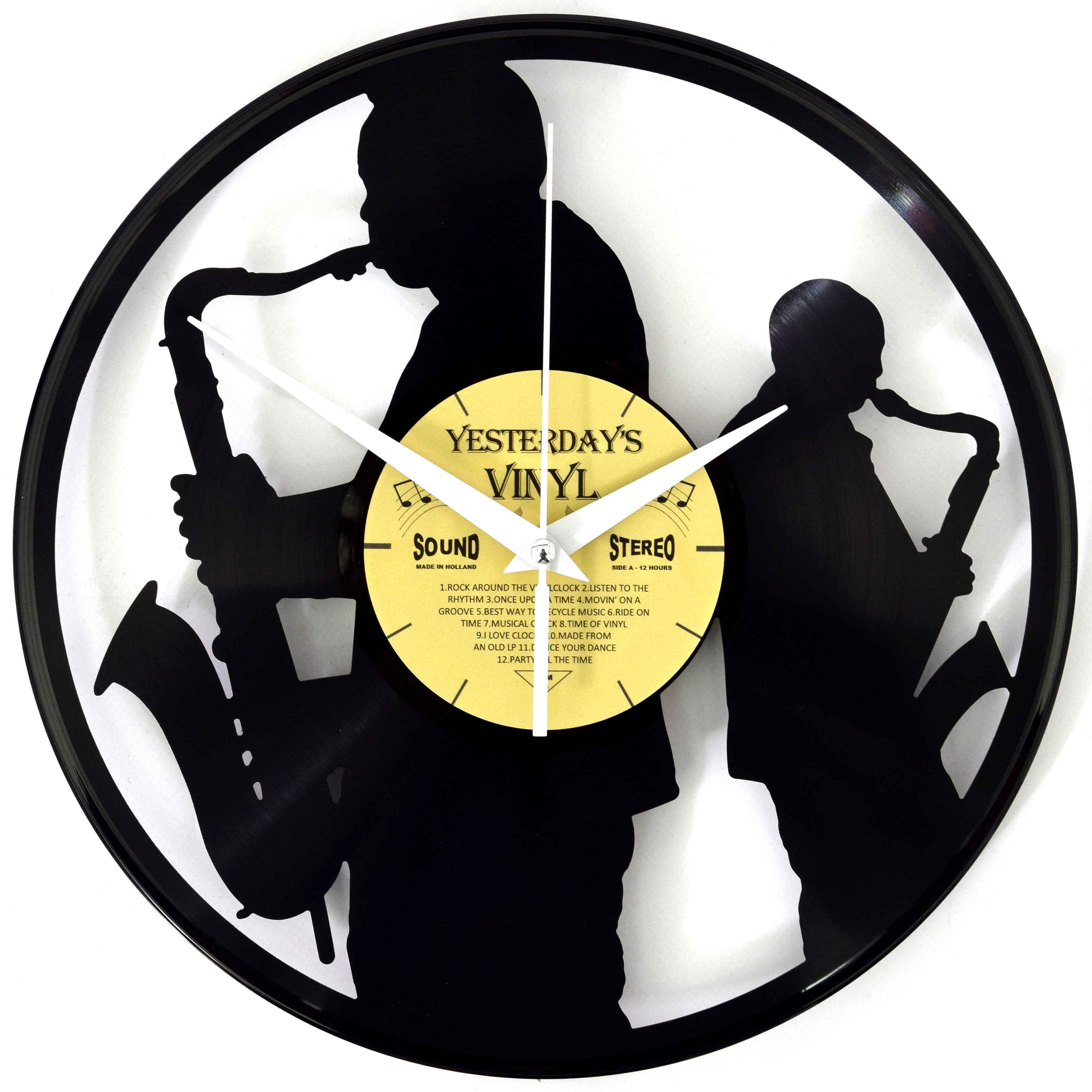 Buy Yesterday's Vinyl Sax Wall Clock 30cm Online – Oh Clocks