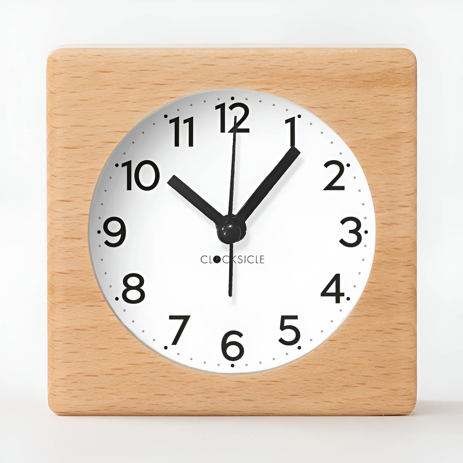 Buy Clocksicle Silent Wood Alarm Clock Black 10cm Online – Oh Clocks