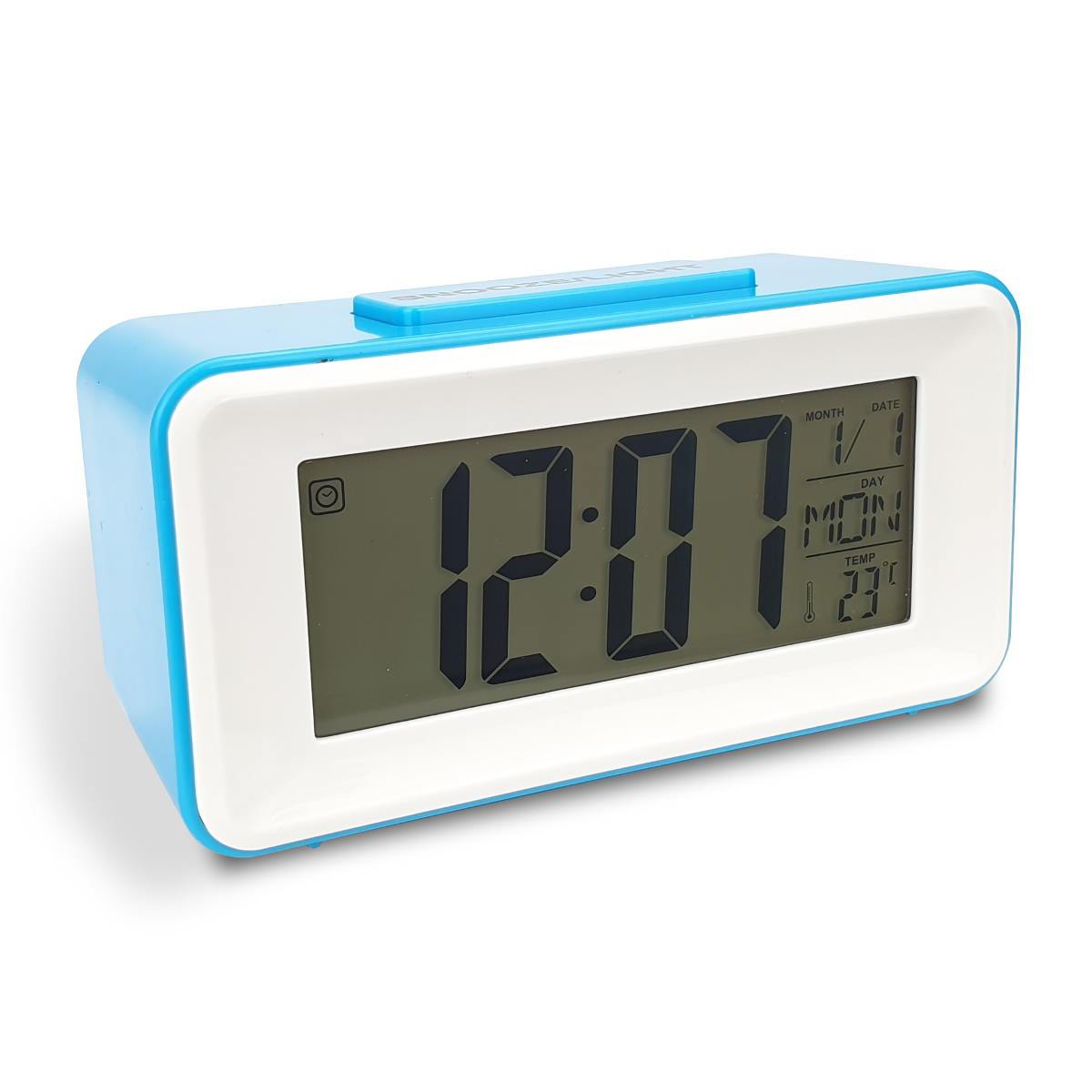 Buy Checkmate Brycen Multifunction Digital Alarm Clock Blue 11cm – Oh ...