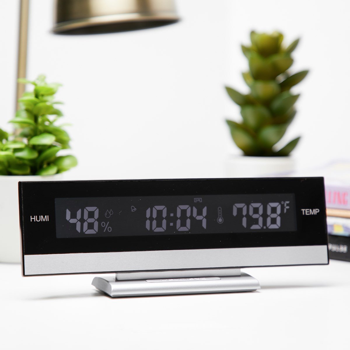 Buy Checkmate Panel LED Indoor Climate Alarm Clock 25cm Online – Oh Clocks