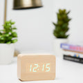 Buy Checkmate LED Wood Cuboid USB Desk Clock Green 10cm Online – Oh Clocks