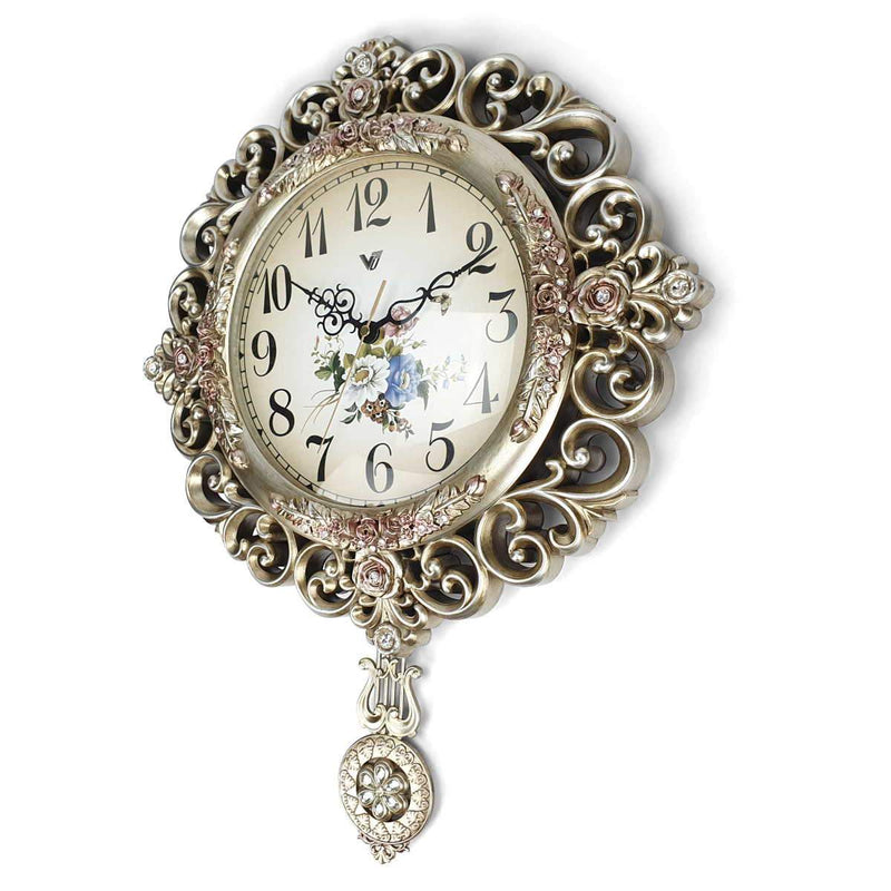 Buy Bernice Pendulum Wall Clock Silver 42cm Online – Oh Clocks