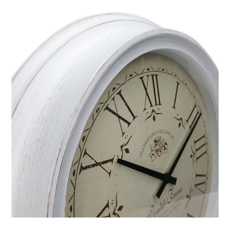 Buy Chateau Joullian Classic Wall Clock White 61cm Online – Oh Clocks