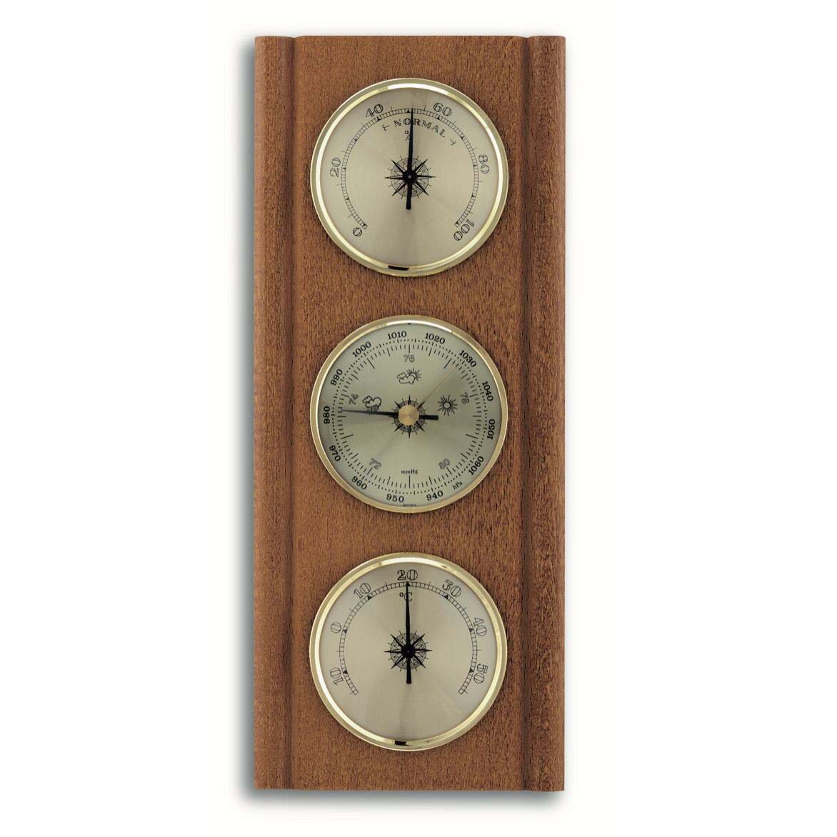 Buy TFA Upright Weather Station Oak Brown 27cm Online | Oh Clocks