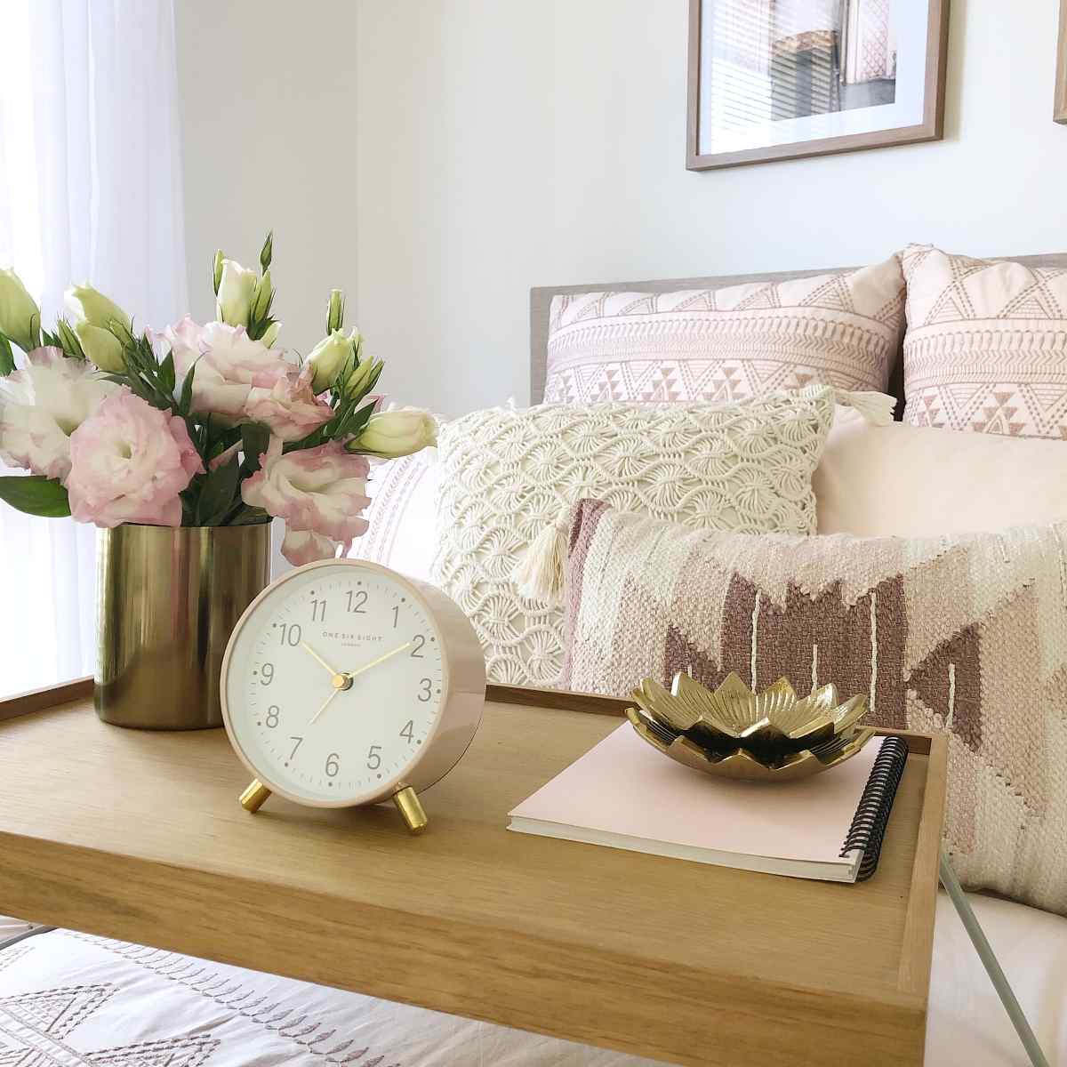 Buy One Six Eight London Maisie Alarm Clock Blush 11cm Online – Oh Clocks