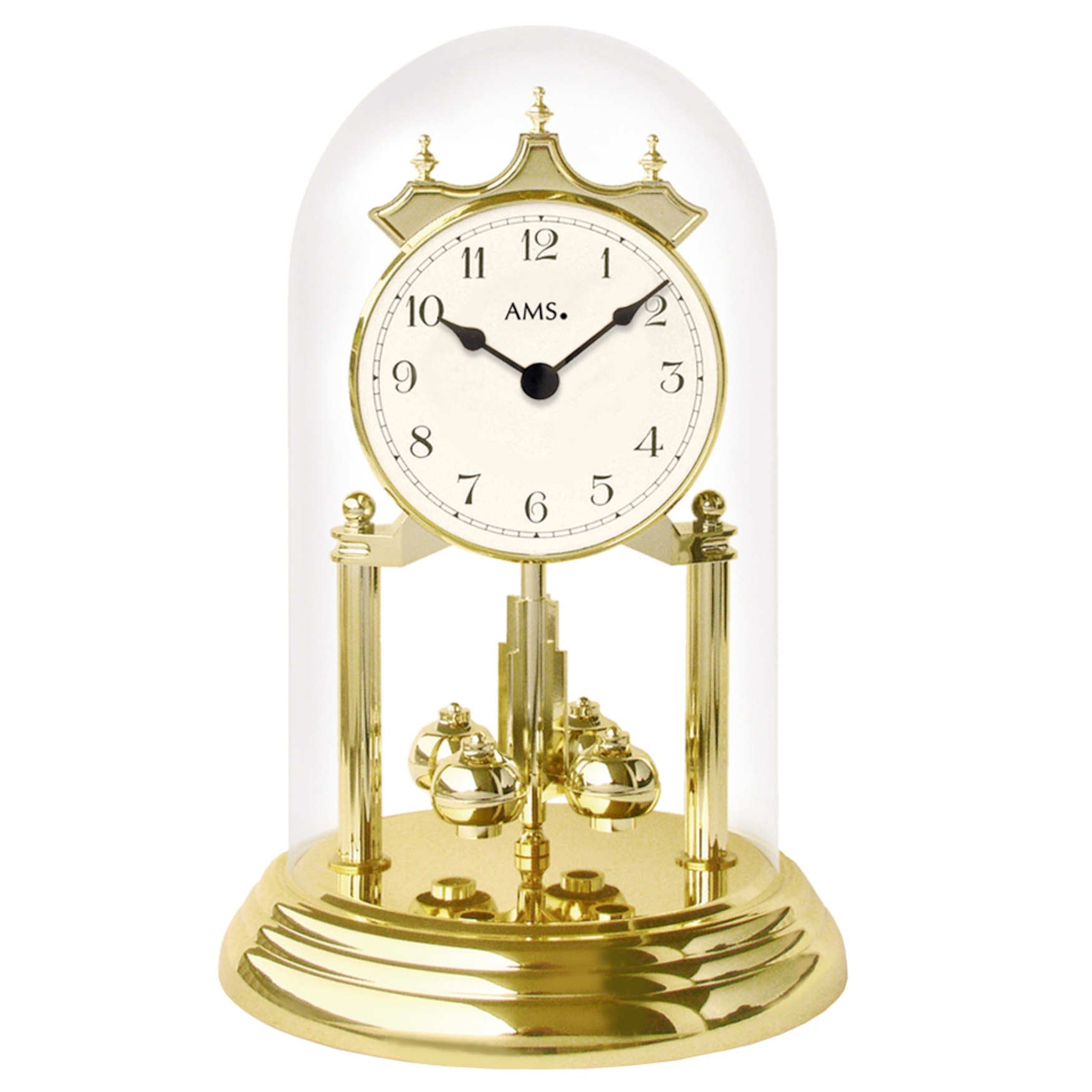 Buy AMS Oura Anniversary Glass Dome Mantel Clock 23cm Online – Oh Clocks