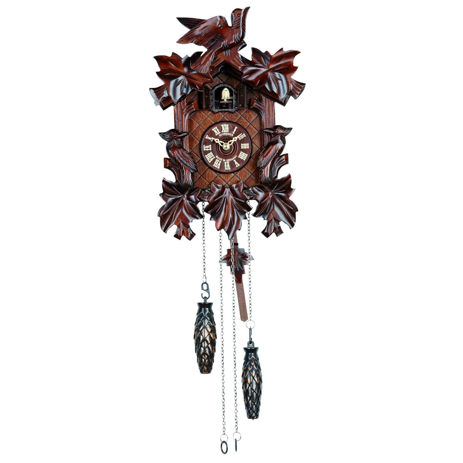Buy Anton Schneider Quartz Three Birds Leaves Cuckoo Clock 31cm – Oh Clocks