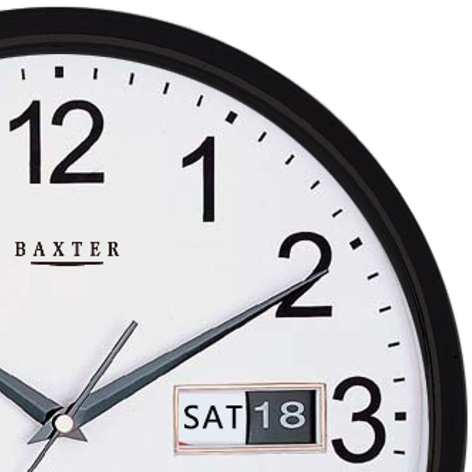 Buy Baxter Elise Day Date Wall Clock Black 32cm Online – Oh Clocks
