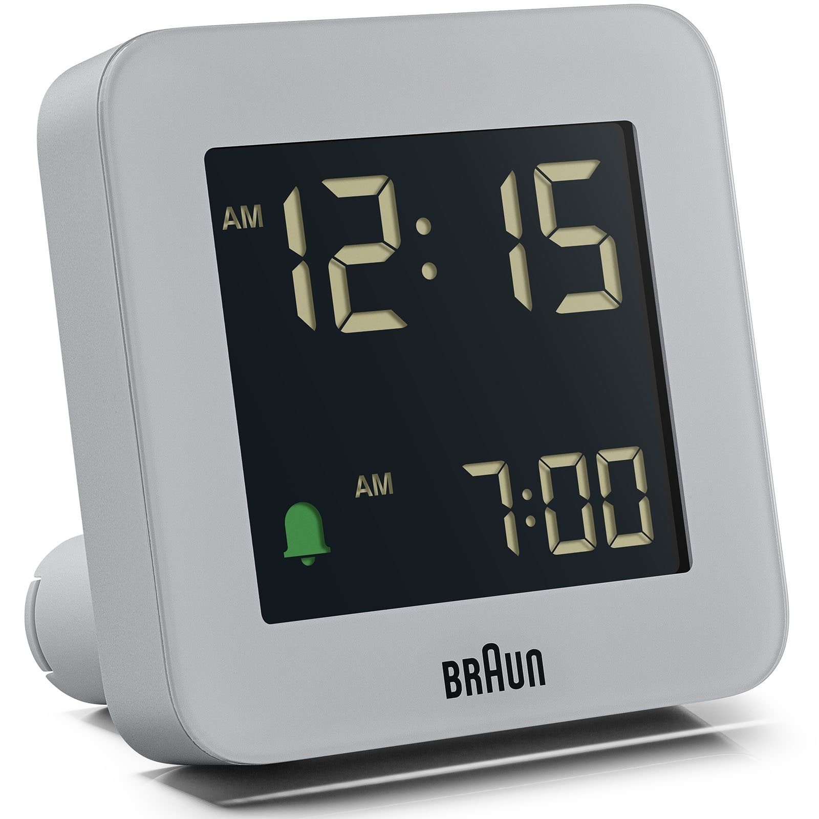 Buy Braun Digital Alarm Clock Grey 8cm Online – Oh Clocks