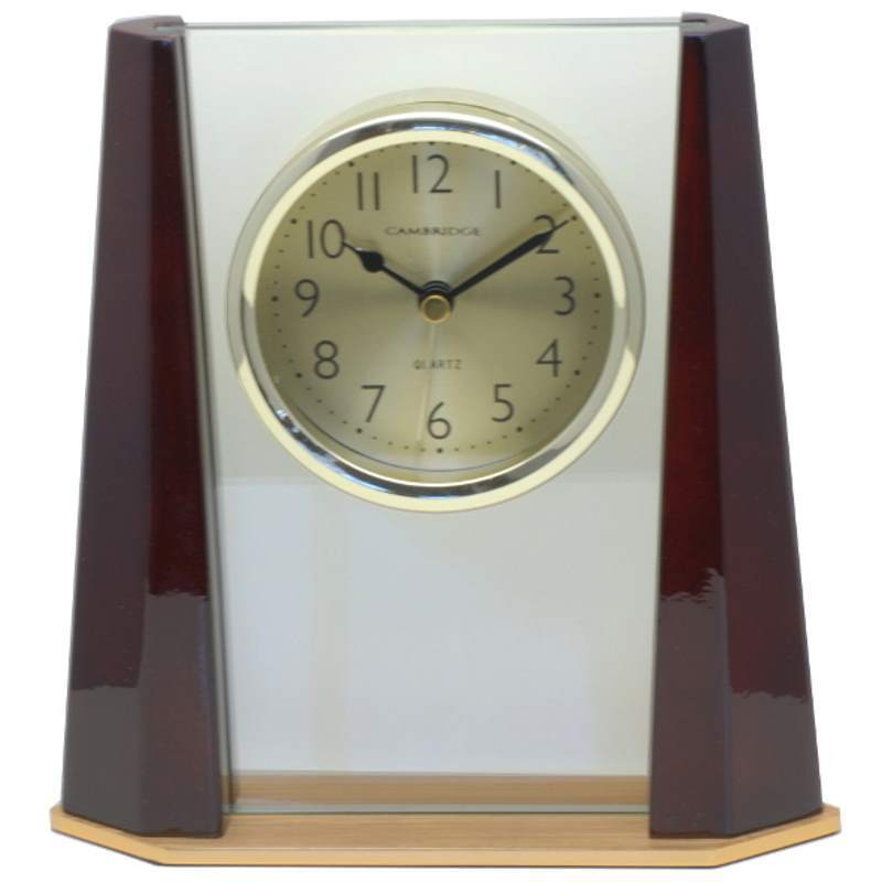 Buy Cambridge Transparent Pyramid Wooden Alarm Clock Cherry 19cm – Oh ...
