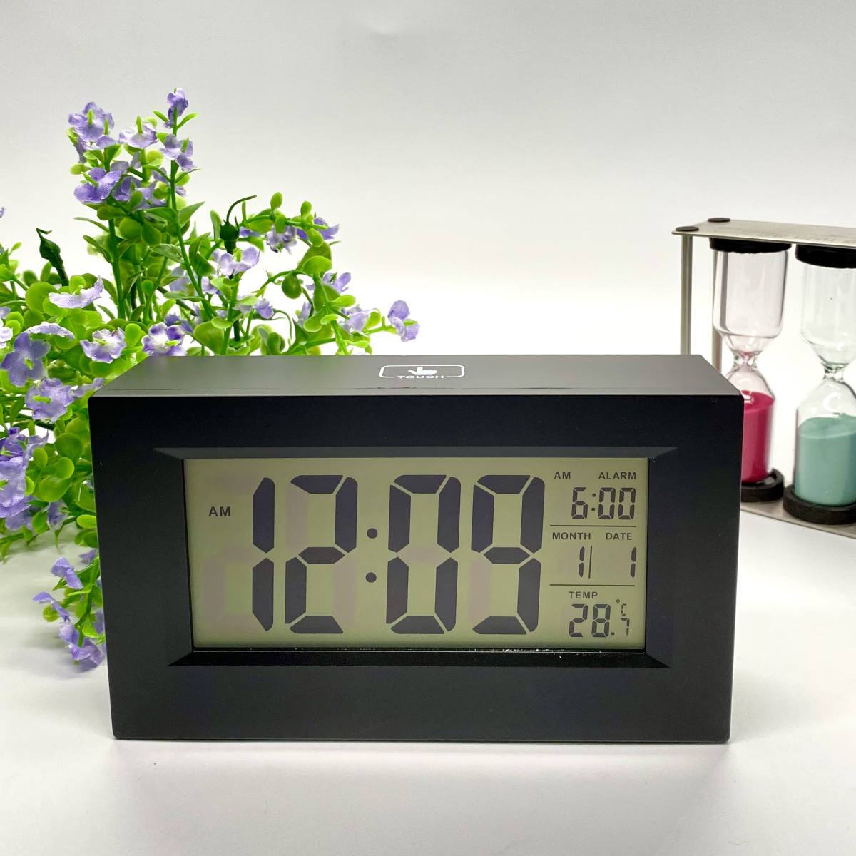 Checkmate Induction Multifunction Digital Alarm Clock Black – Oh Clocks
