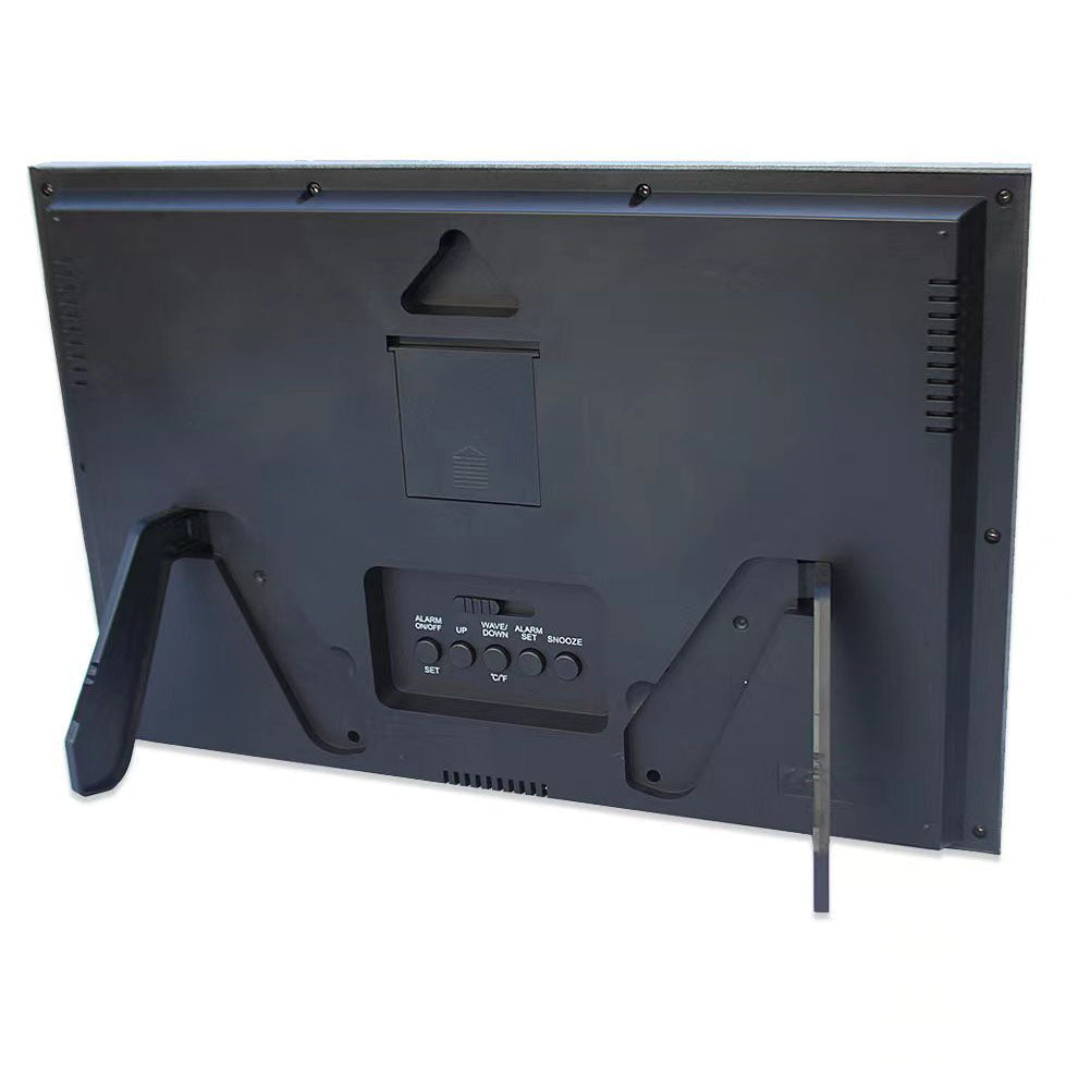 Buy Checkmate Lex Jumbo LCD Calendar Temperature Wall Clock 43cm – Oh ...