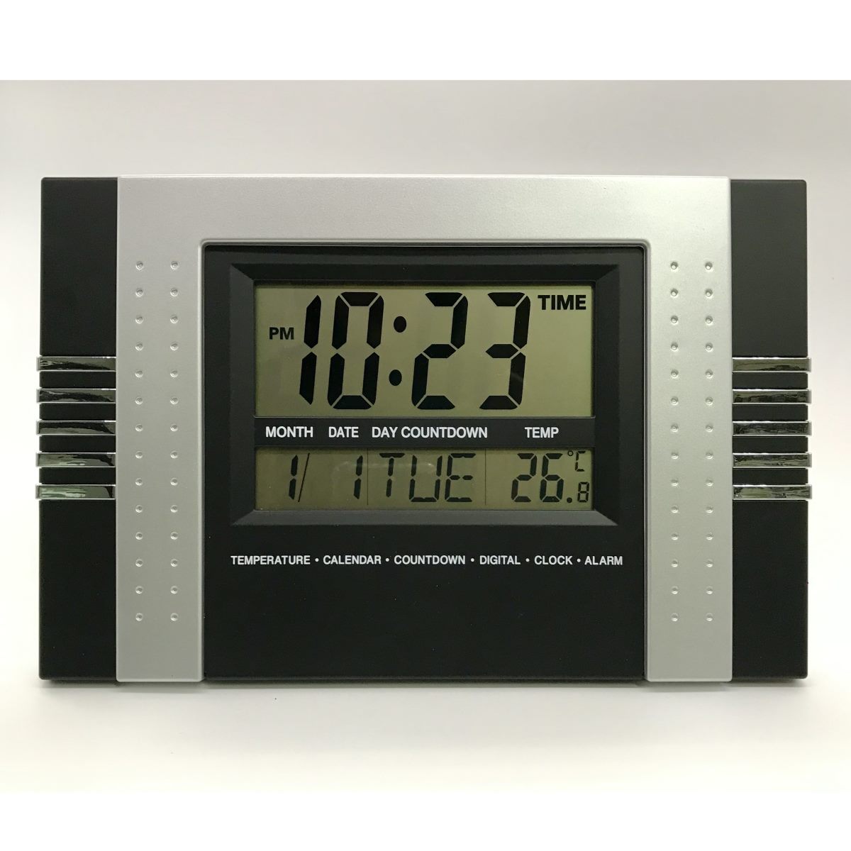 Checkmate Rayla Multifunctional Digital Wall Clock Black – Oh Clocks