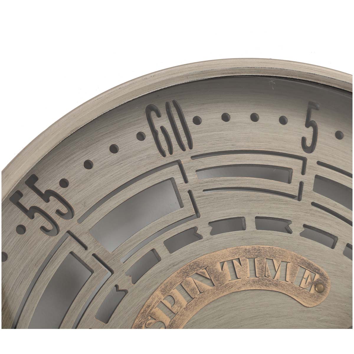 Spin Time Industrial Brushed Metal Moving Gears Wall Clock – Oh Clocks