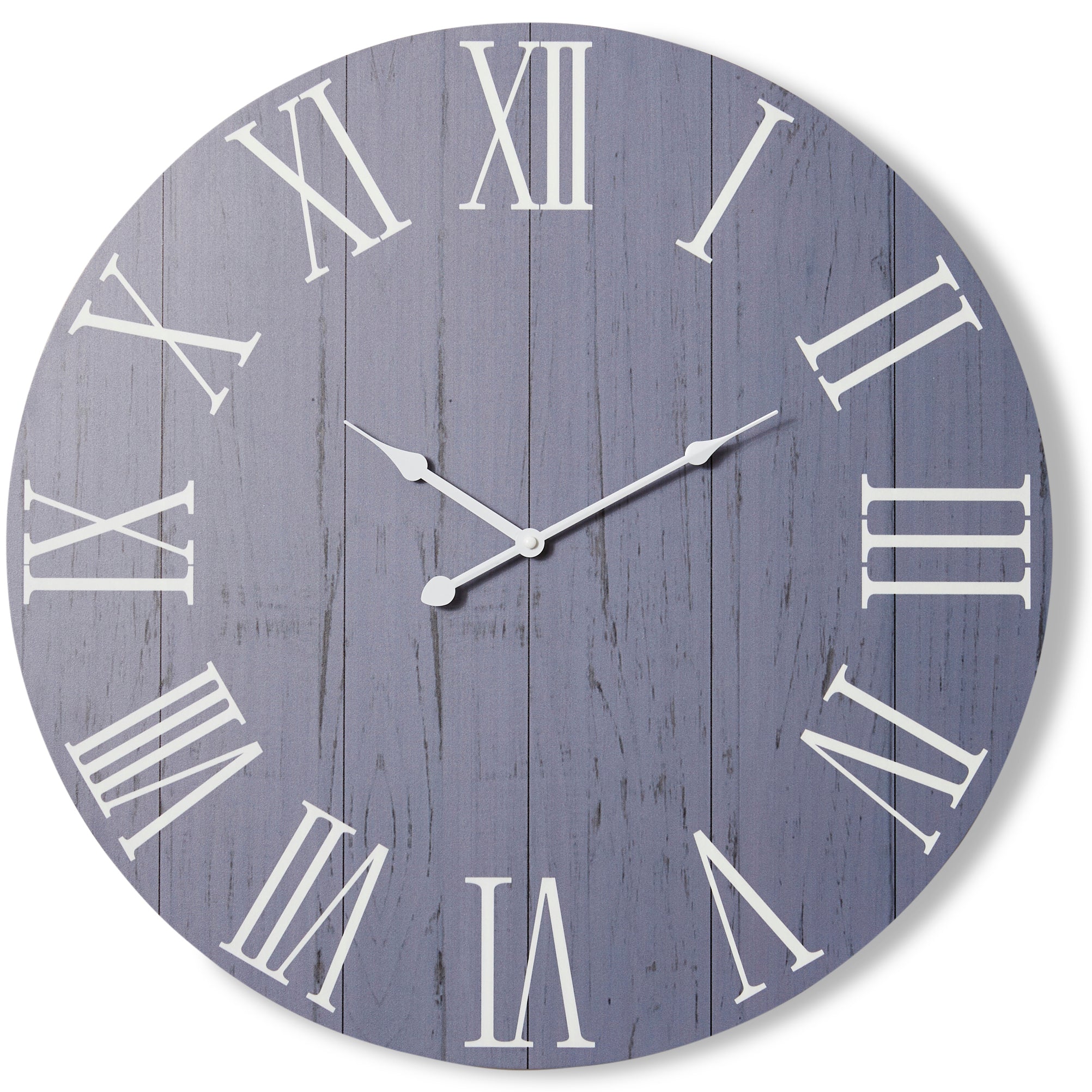 Buy Sullivan Wooden Panels Wall Clock Blue Grey 60cm Online – Oh Clocks