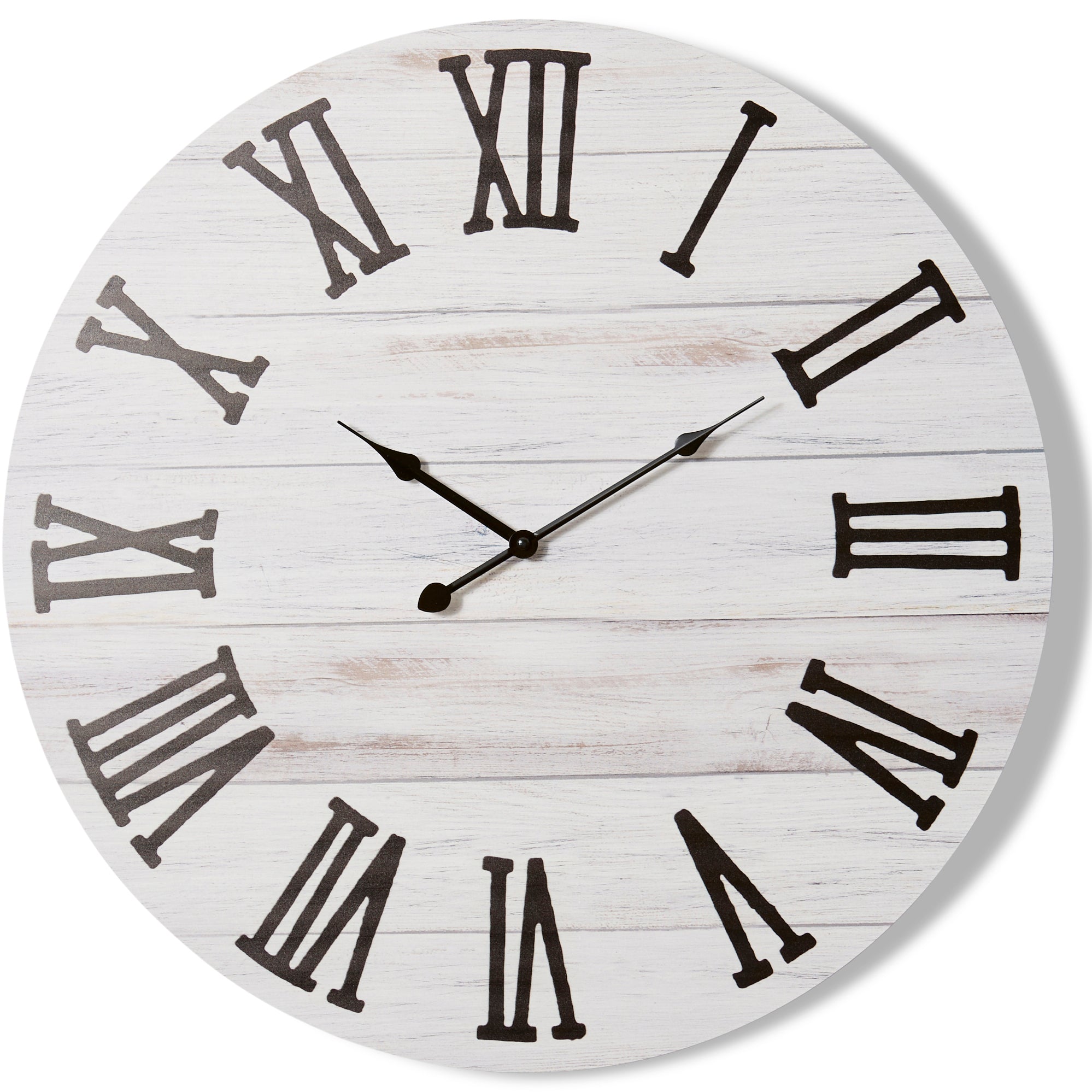 Buy Sullivan Wooden Panels Wall Clock White 60cm Online – Oh Clocks