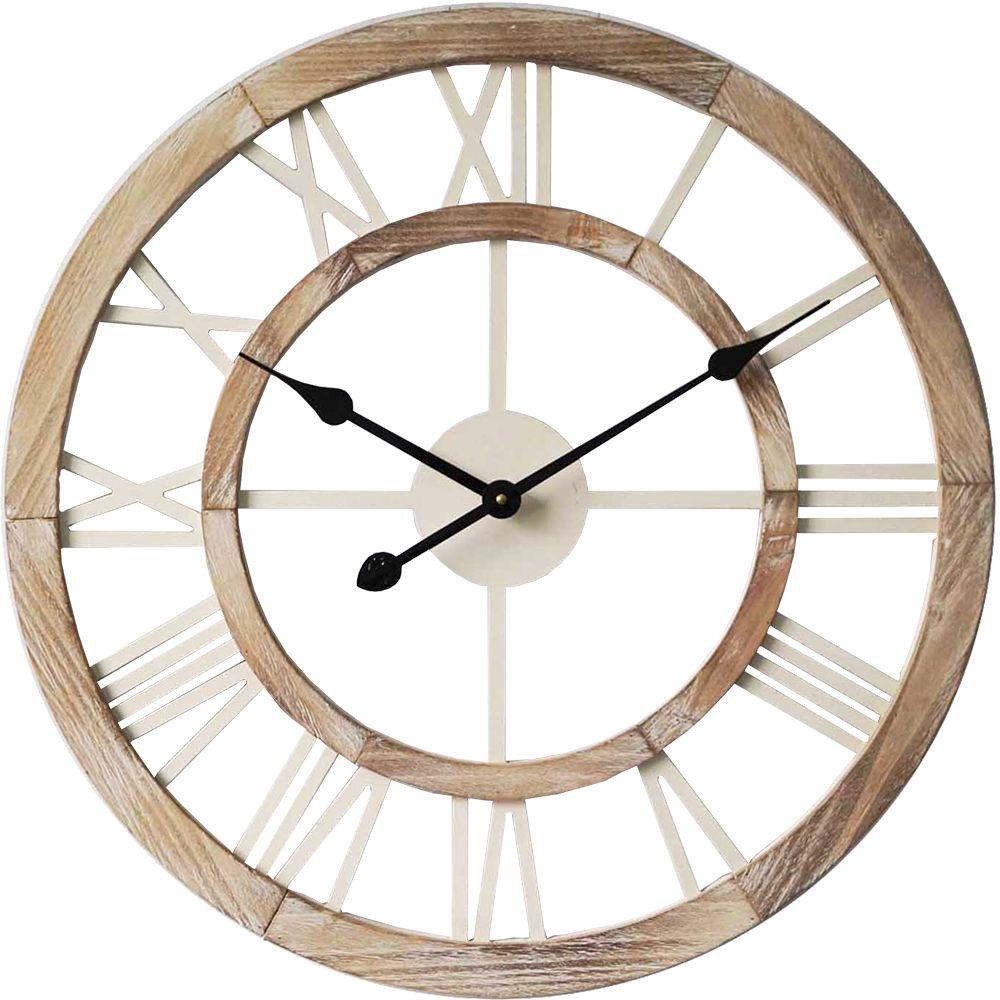 Buy Hamptons Double Frame Floating Wall Clock 60cm Online – Oh Clocks
