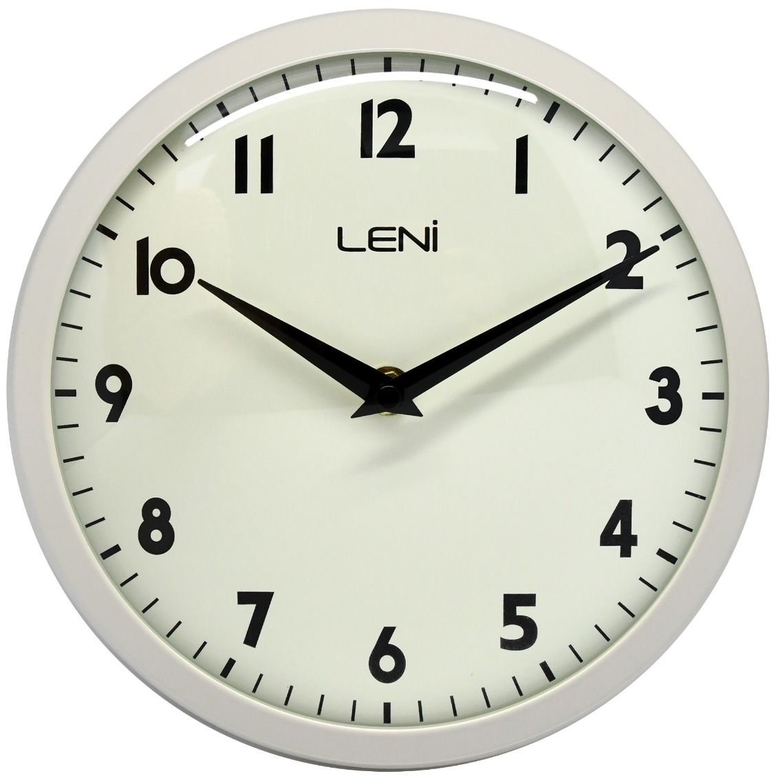 Buy Leni School Metal Wall Clock Gloss Ivory 23cm Online – Oh Clocks