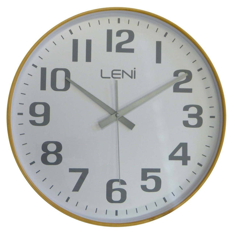 Buy Leni Wood Wall Clock White Large 40cm Online – Oh Clocks