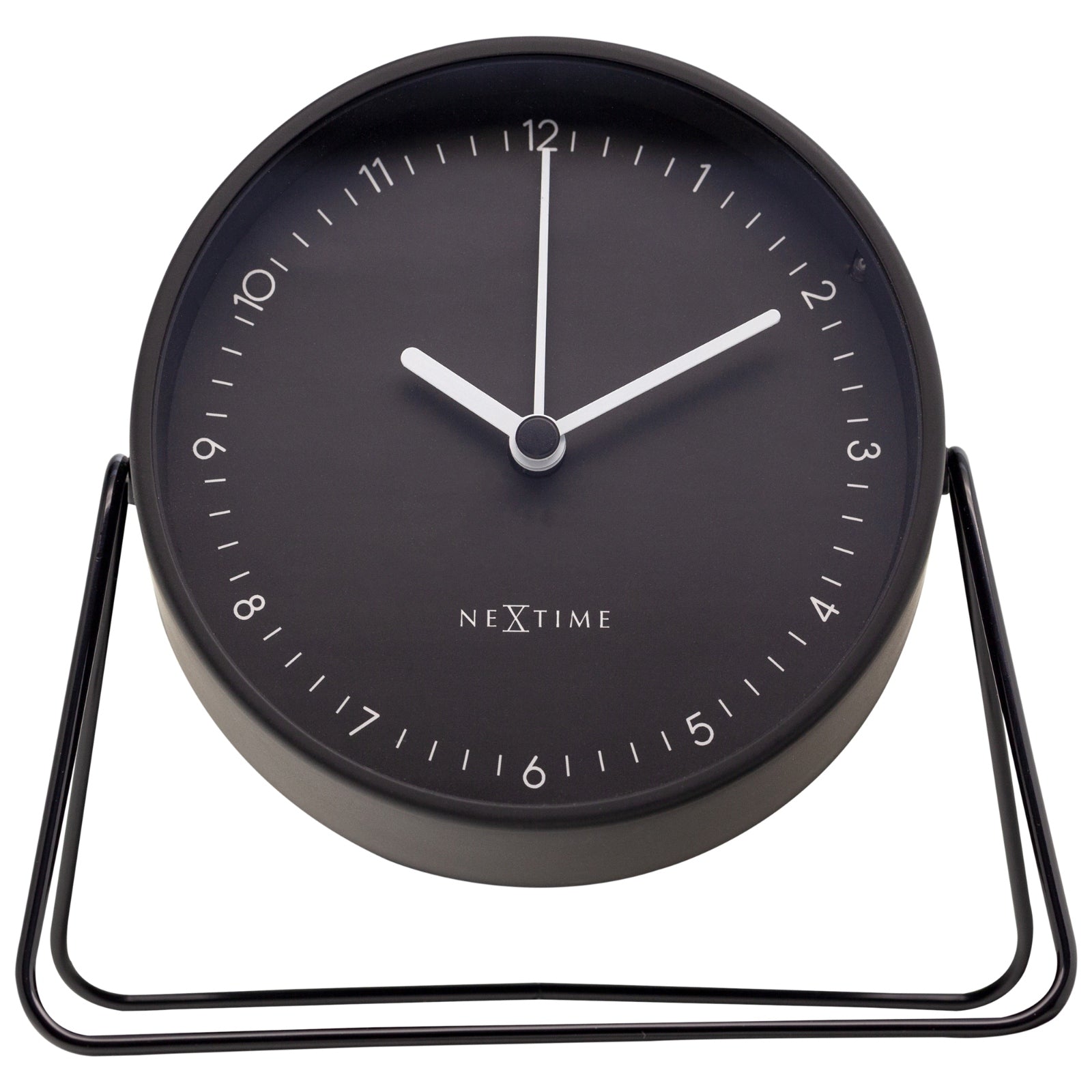 NeXtime Berlin Modern Minimal Night Light Alarm Clock Black – Oh Clocks
