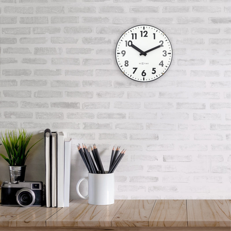 Buy NeXtime Duomo Mini Domed Glass Wall & Desk Clock White 20cm – Oh Clocks