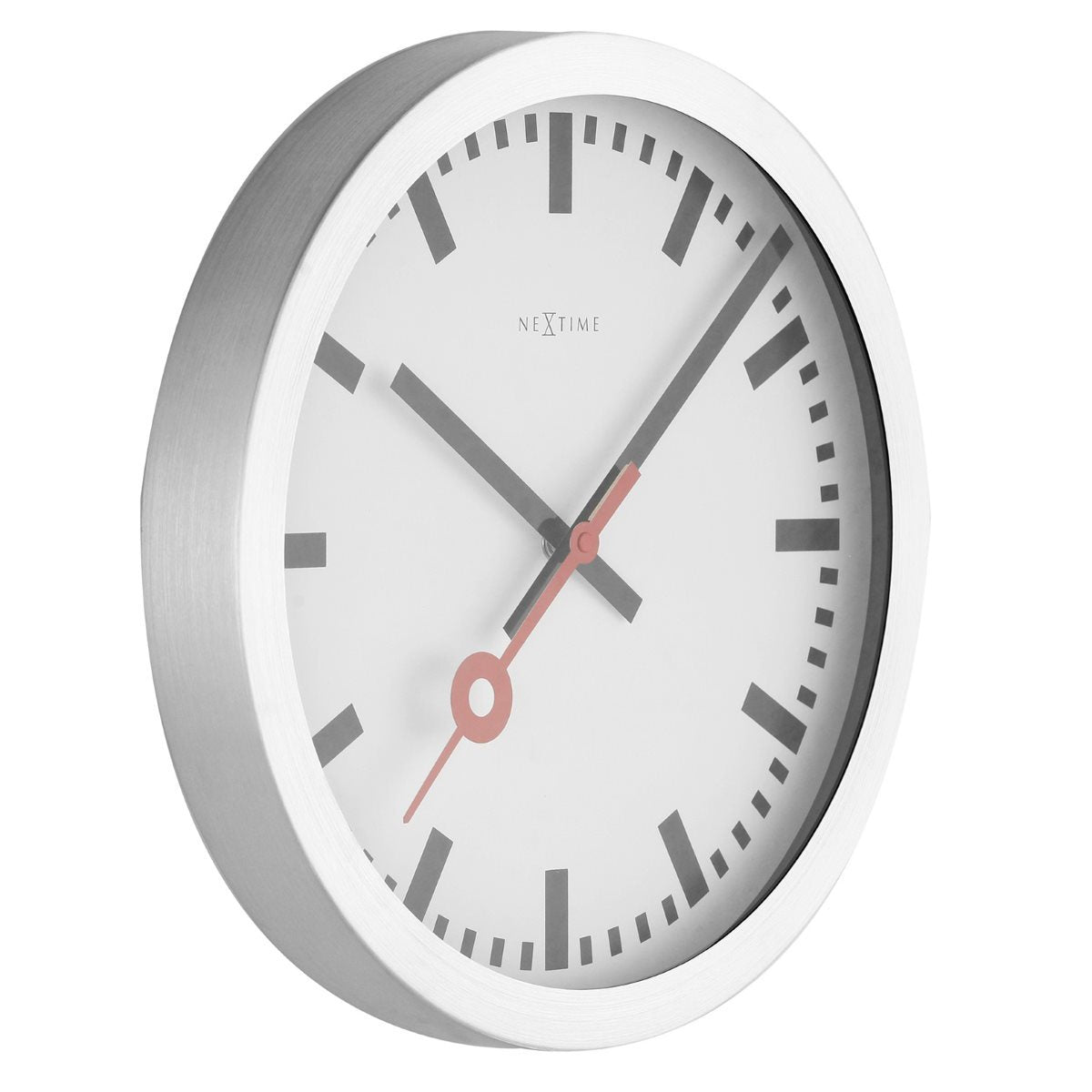 Buy NeXtime Station Stripe Index Wall or Desk Clock White 19cm – Oh Clocks