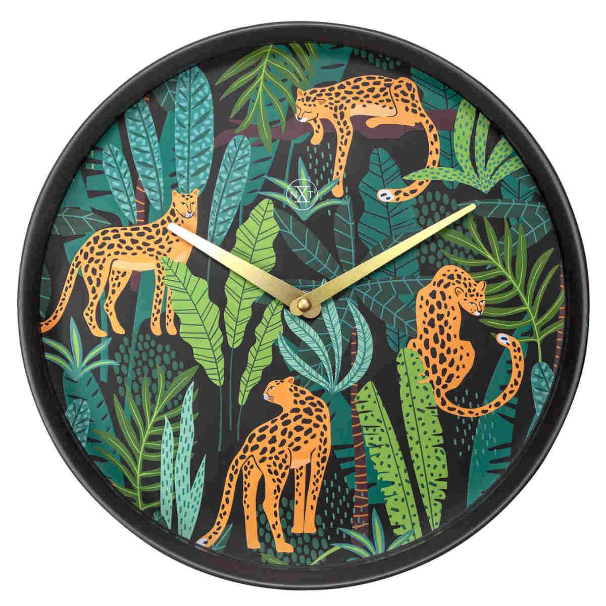 Buy NeXtime Urban Jungle Leopard Print Wall Clock 30cm Online – Oh Clocks