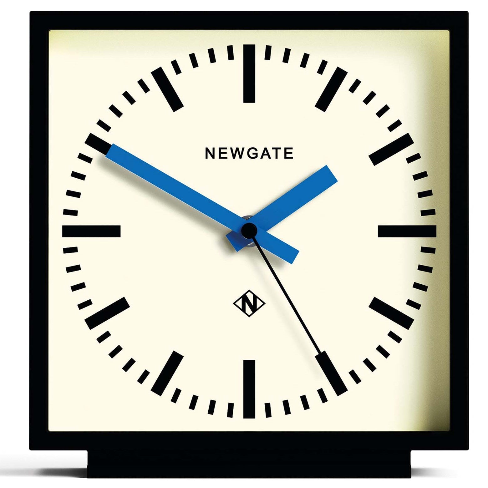 Buy Newgate Amp Mantel Clock Black With Blue Hands 20cm Online – Oh Clocks